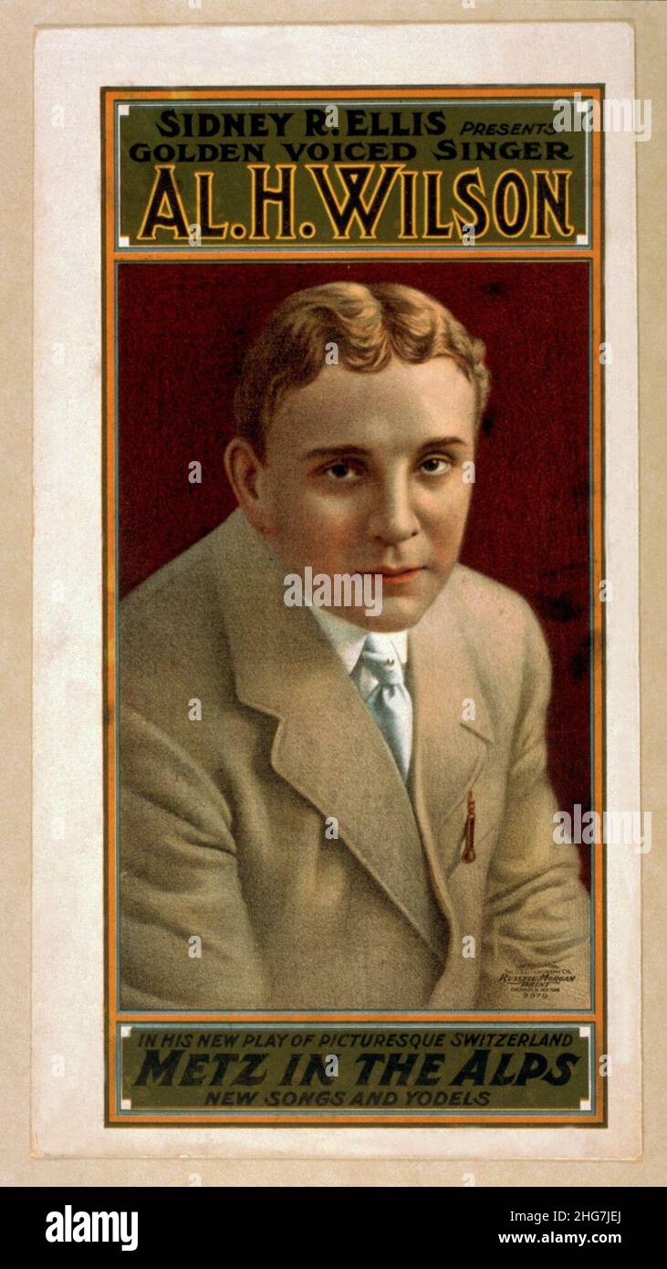 Sidney R. Ellis präsentiert Golden geäußerter Sänger, Al. H. Wilson in ...