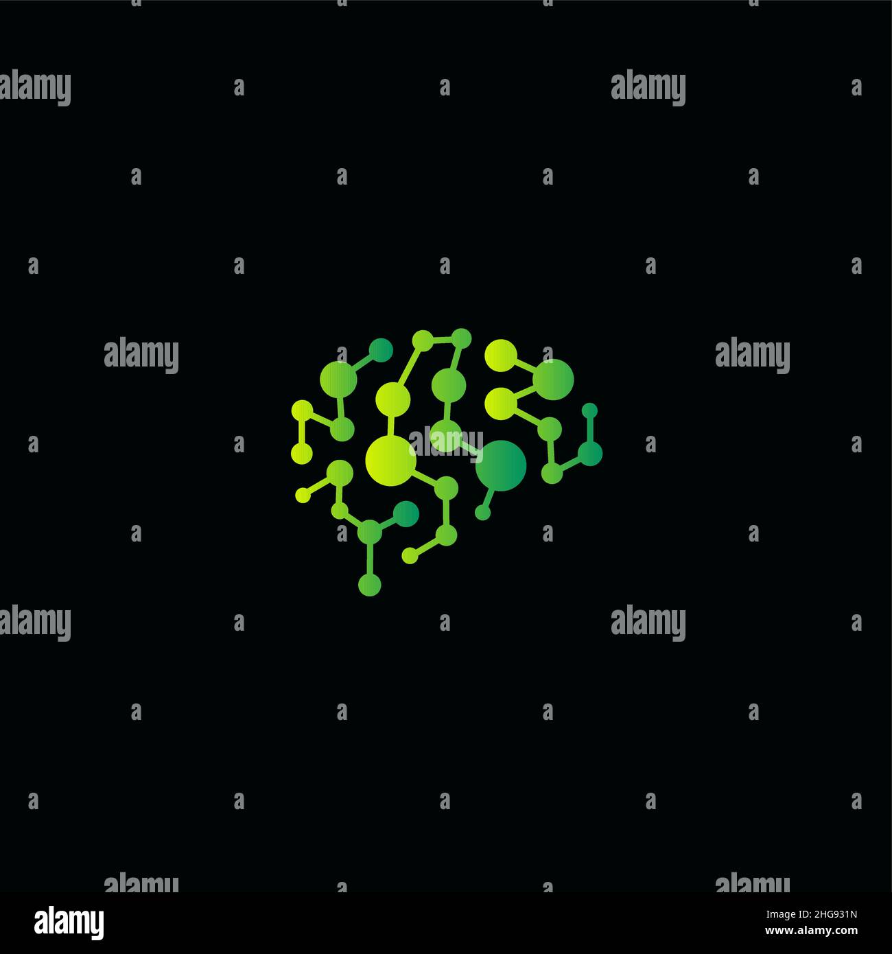 Logo-Konzept des Gehirns, Symbol für psychische Gesundheit ...