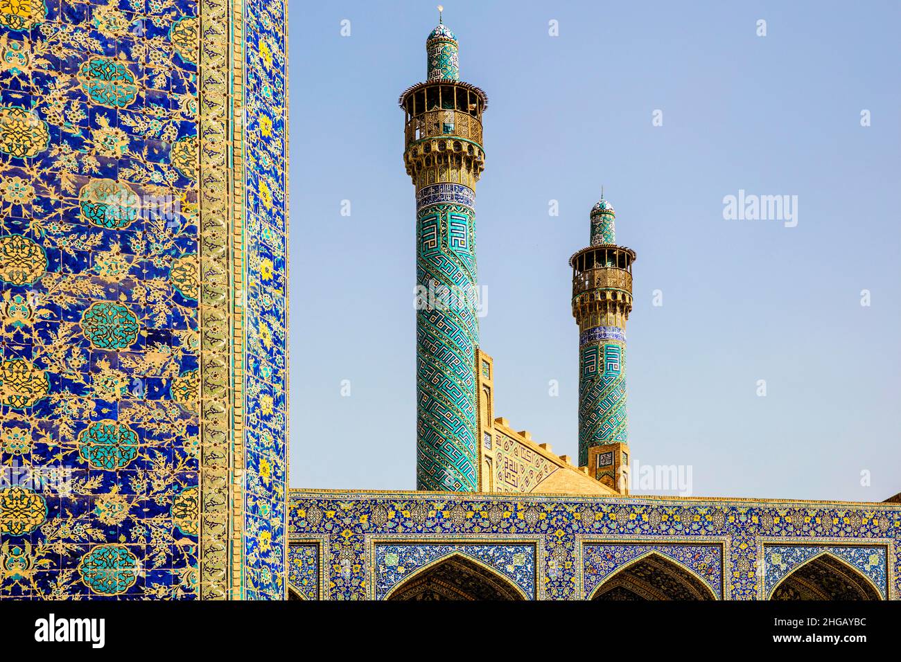 Minarette, Masjid-e Imam Moschee, Isfahan, Isfahan, Iran ...
