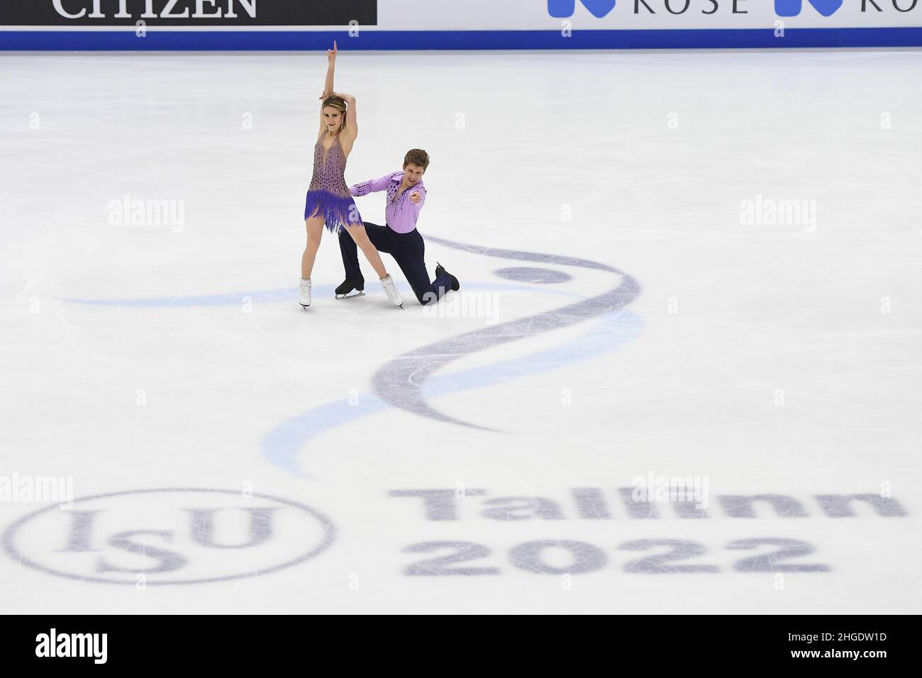 Tallinn, Estland. 20th. Januar 2022. Carolane SOUCISSE & Shane FIRUS ...