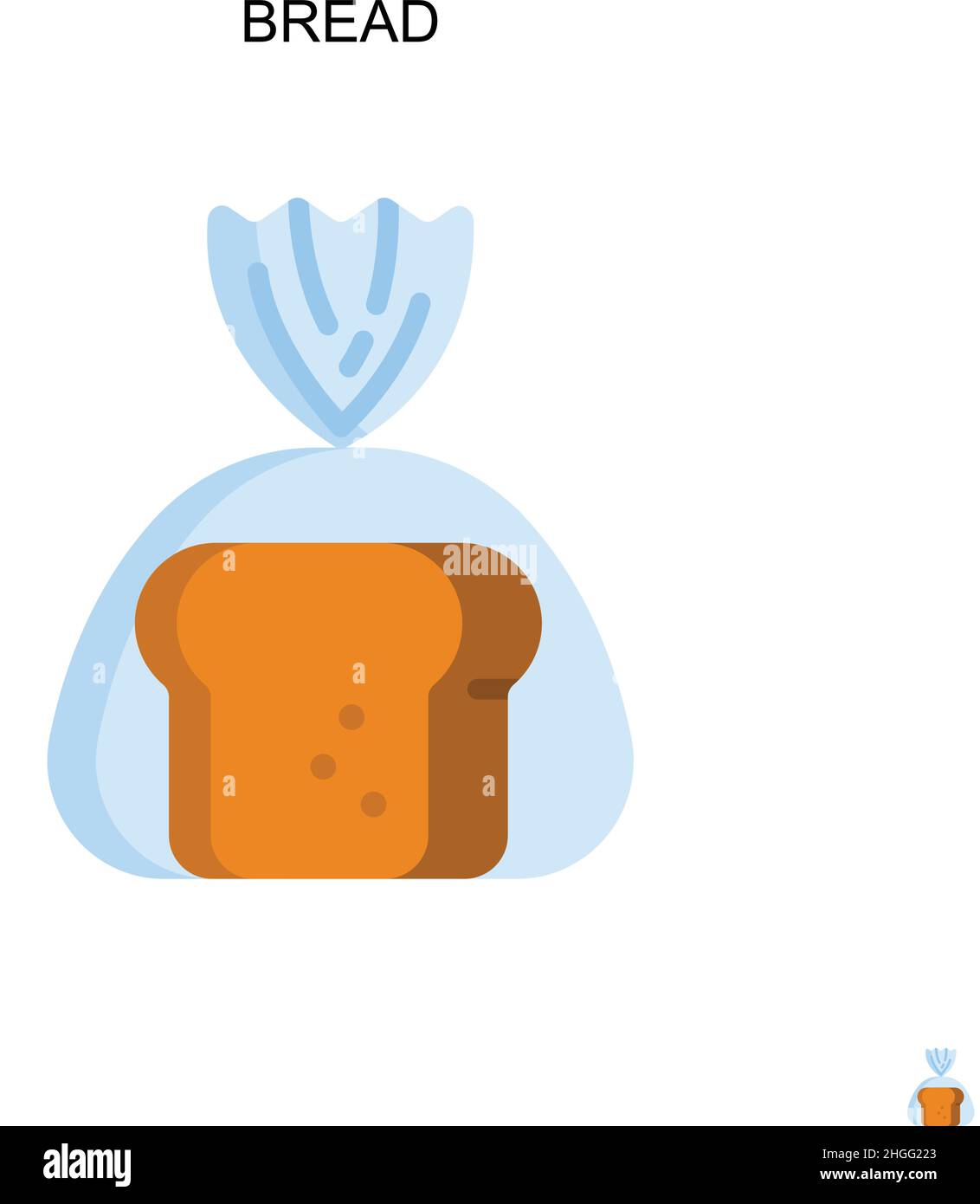 Brot einfaches Vektor-Symbol.perfekte Farbe modernes Piktogramm auf ...