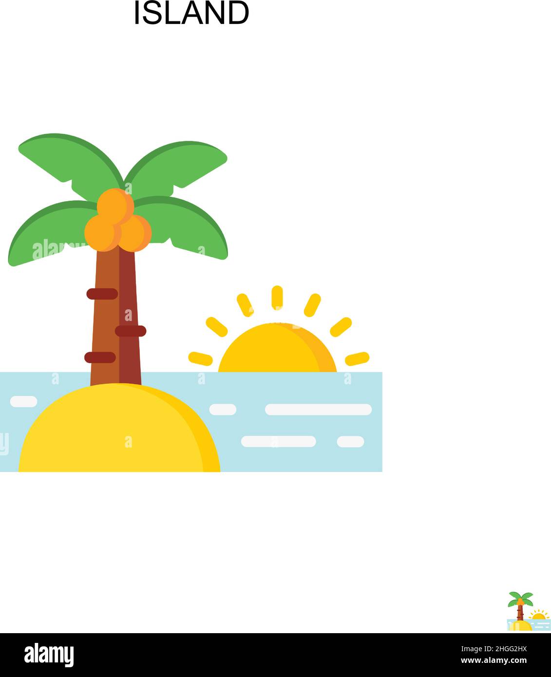 Insel einfaches Vektor-Symbol.perfekte Farbe modernes Piktogramm auf ...