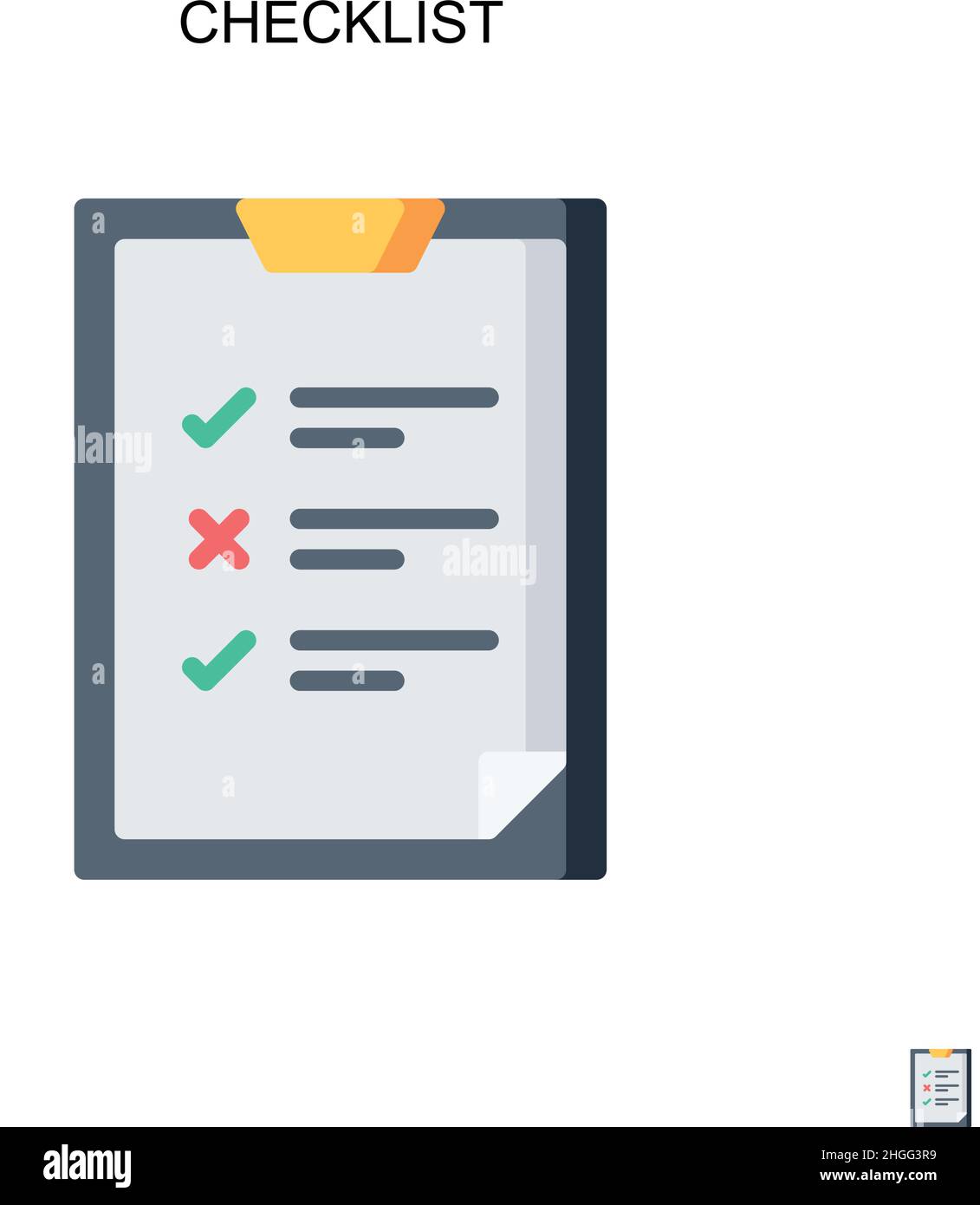 Checkliste einfaches Vektor-Symbol.perfekte Farbe modernes Piktogramm ...