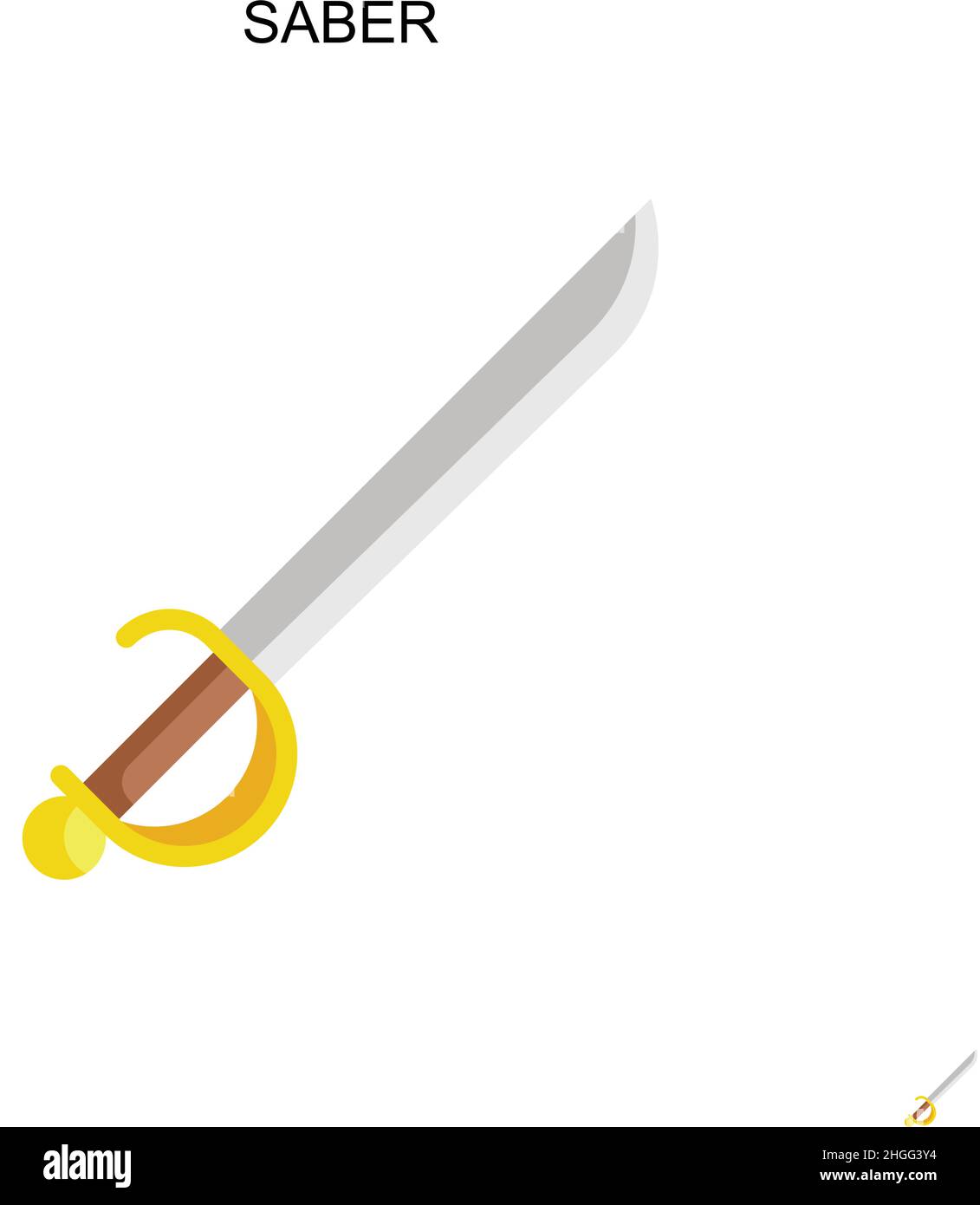 Sabre Simple Vektor-Symbol.perfekte Farbe modernes Piktogramm auf ...