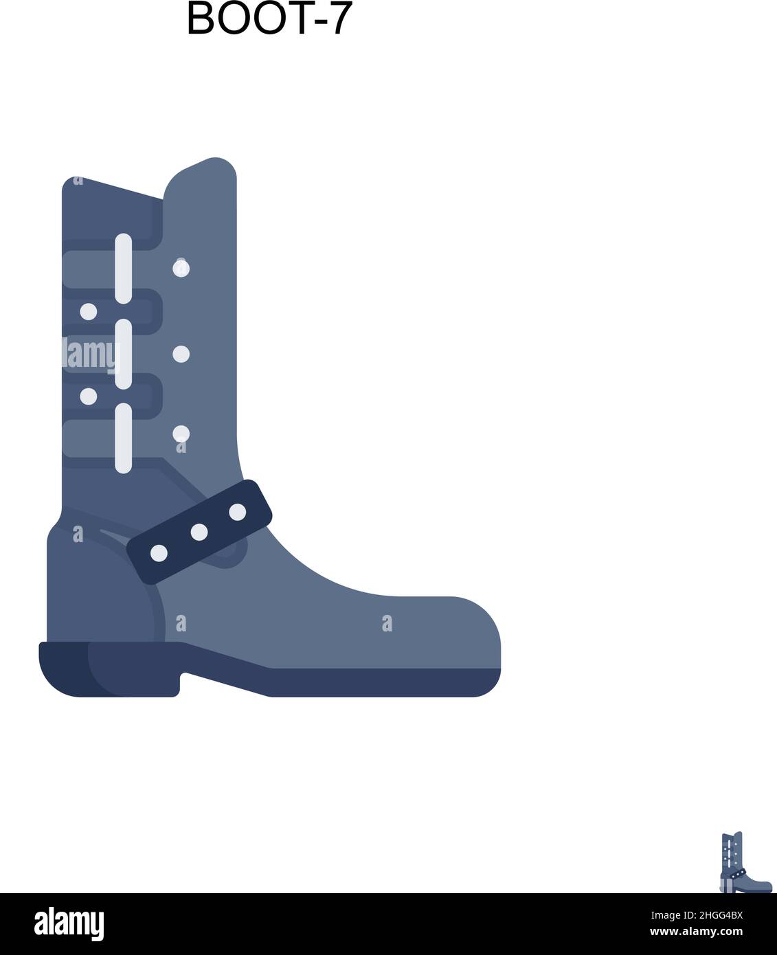 Boot-7 einfaches Vektor-Symbol.perfekte Farbe modernes Piktogramm auf ...