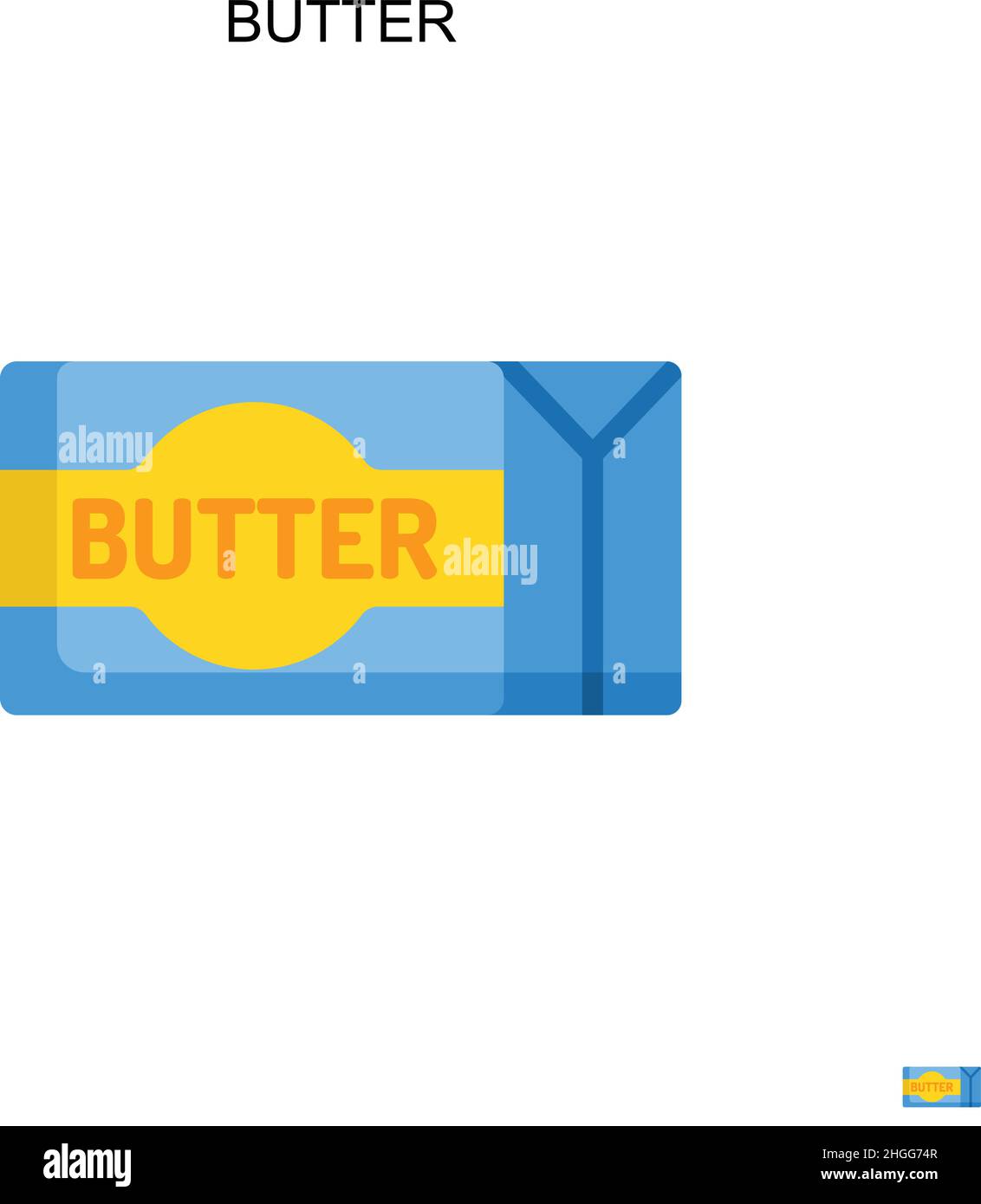Butter einfaches Vektor-Symbol.perfekte Farbe modernes Piktogramm auf ...