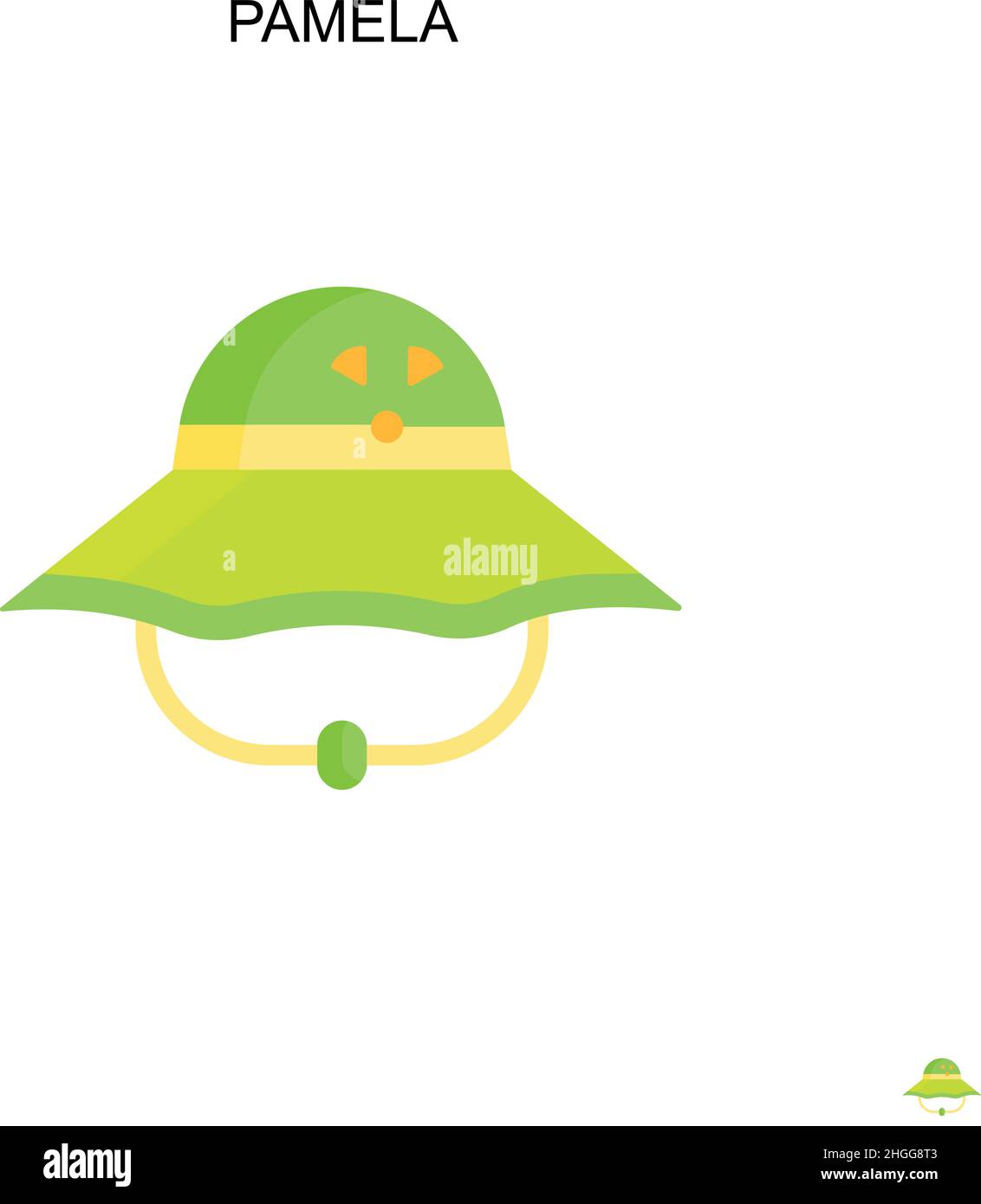 Pamela einfaches Vektor-Symbol.perfekte Farbe modernes Piktogramm auf ...