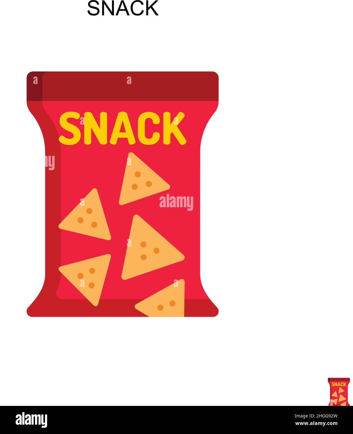 Snack einfache Vektor-Symbol.perfekte Farbe modernes Piktogramm auf ...