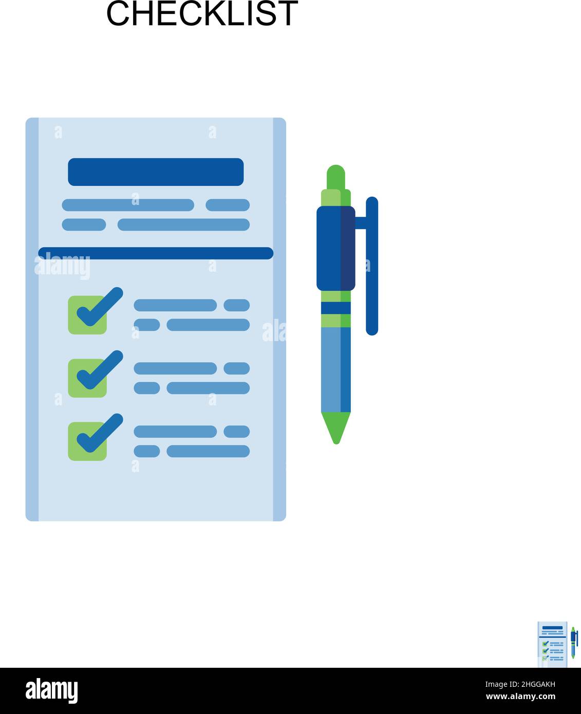 Checkliste einfaches Vektor-Symbol.perfekte Farbe modernes Piktogramm ...