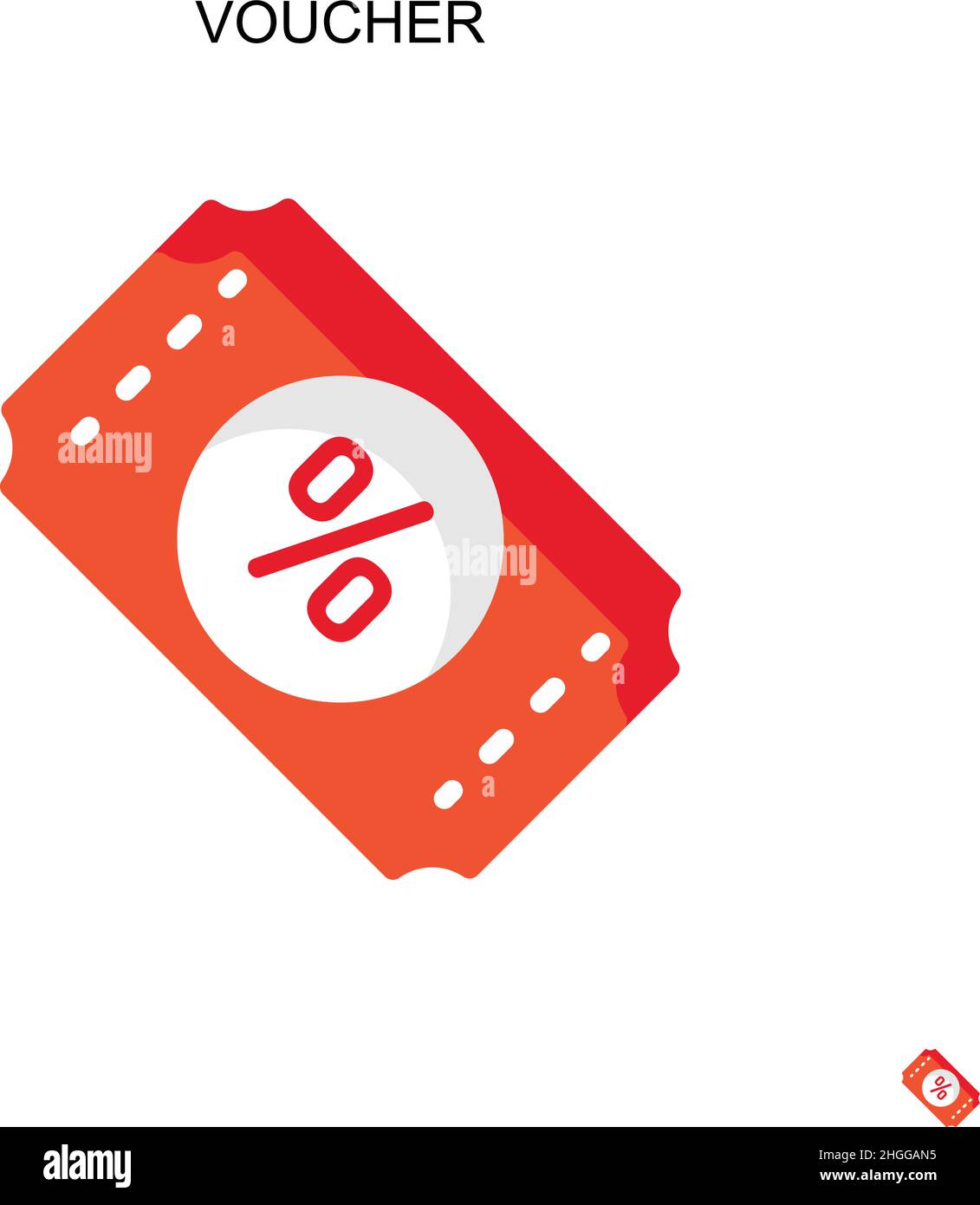 Gutschein einfaches Vektor-Symbol.perfekte Farbe modernes Piktogramm ...
