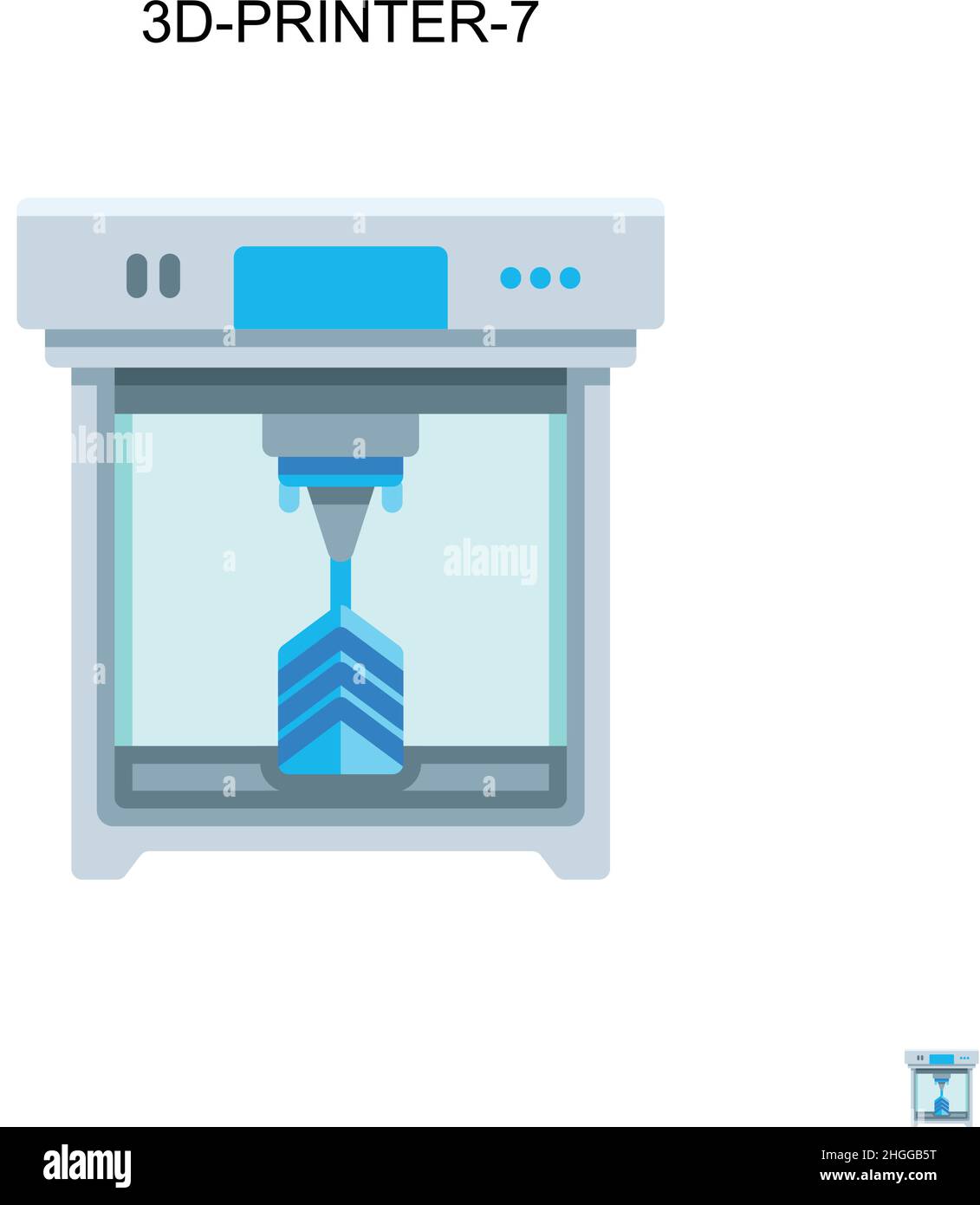 3D-printer-7 einfaches Vektor-Symbol.perfekte Farbe modernes Piktogramm ...