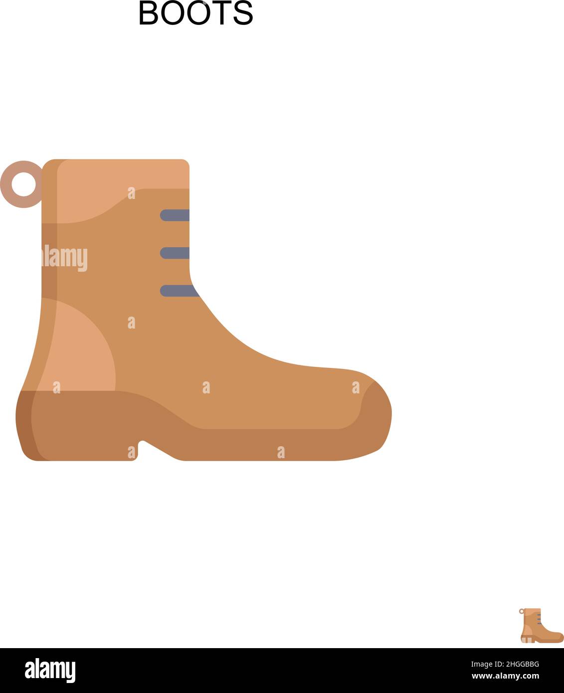 Boots einfache Vektor-Symbol.perfekte Farbe modernes Piktogramm auf ...