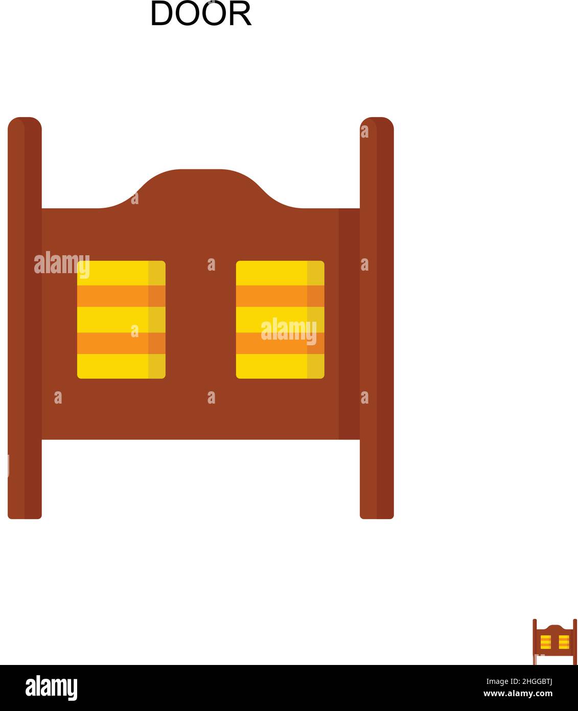 Tür einfaches Vektor-Symbol.perfekte Farbe modernes Piktogramm auf ...