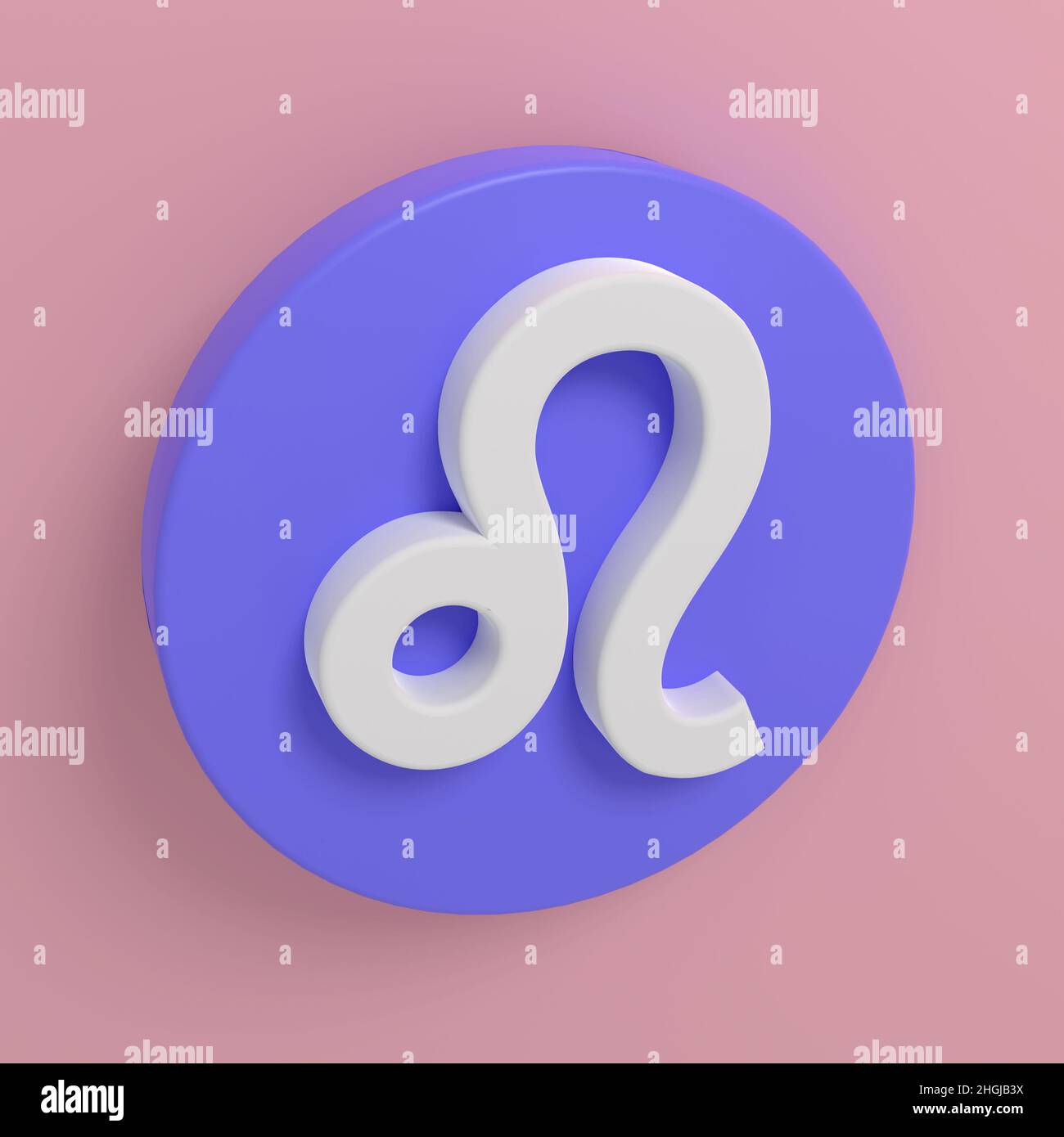 Dreidimensionale Symbole von Tierkreiszeichen. Das Symbol ist Löwe ...