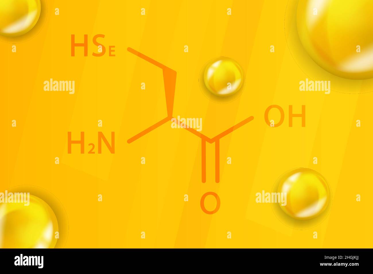 Chemische Formel für Selenocystein. Selenocystein 3D realistische ...