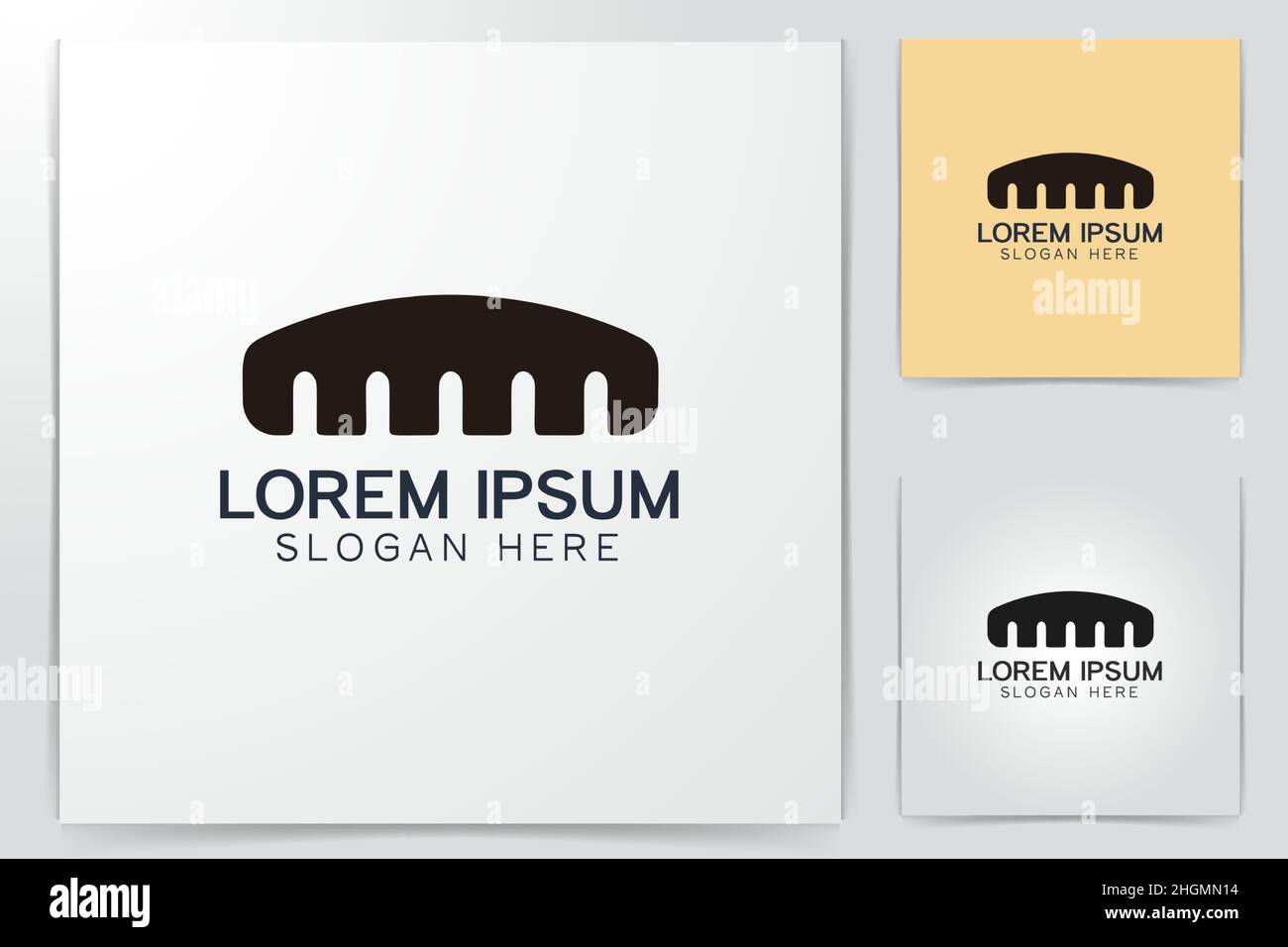 Ideen für das Kamm-Logo. Inspiration Logo Design. Darstellung Des ...