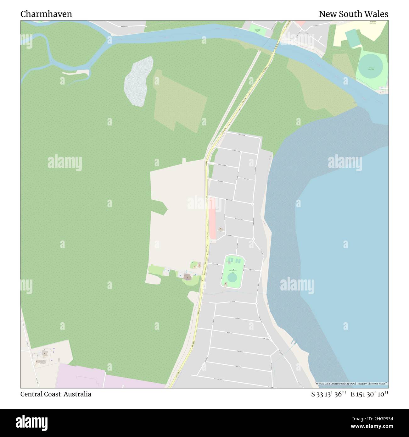 Charmhaven, Central Coast, Australien, New South Wales, S 33 13' 36 ...