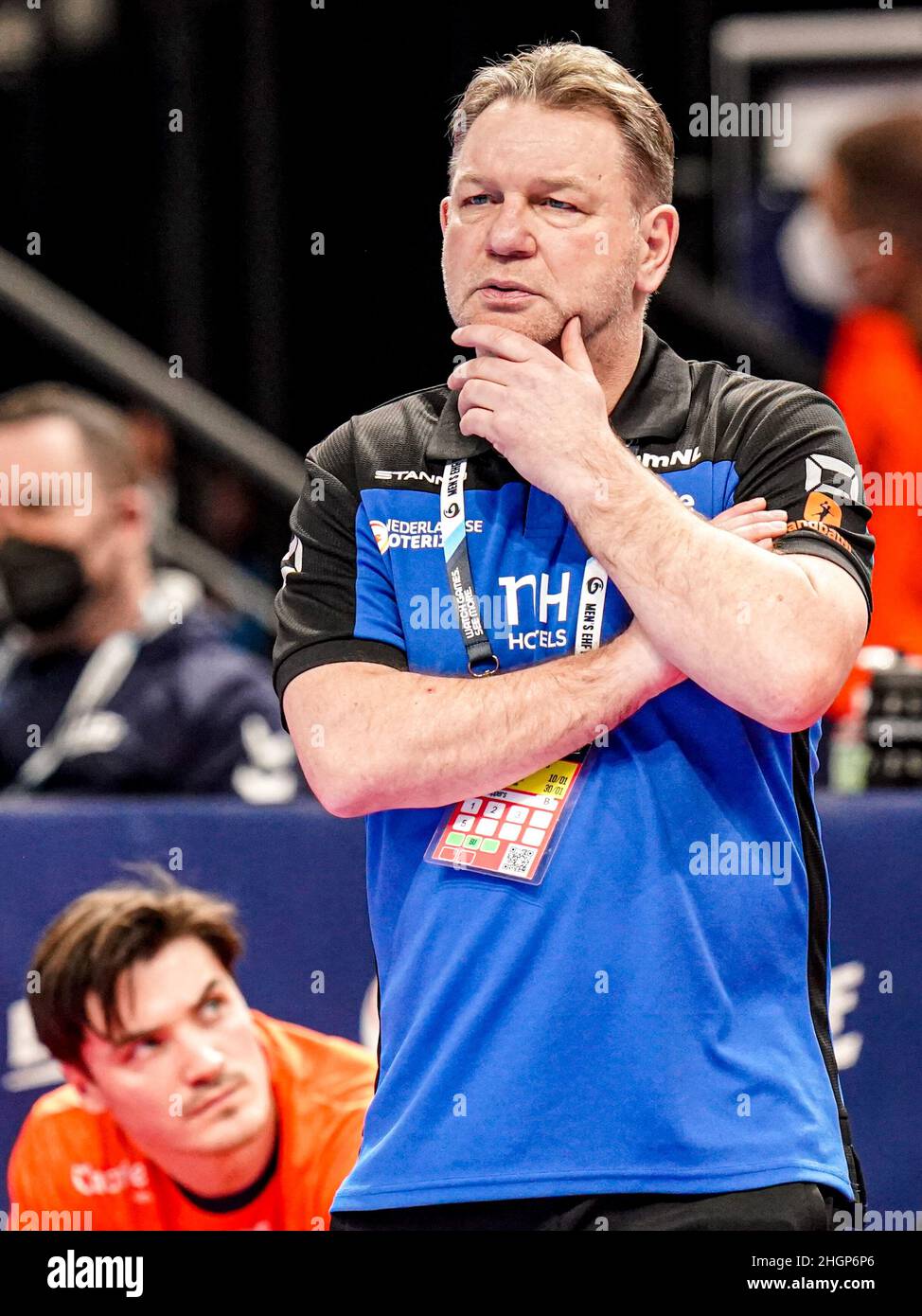 BUDAPEST, UNGARN - 22. JANUAR: Trainer Edwin Kippers aus den ...