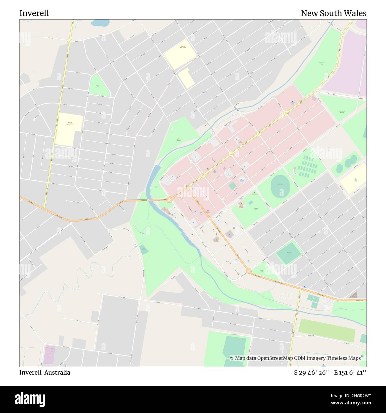 Inverell, Inverell, Australia, New South Wales, S 29 46' 26'', E 151 6 ...