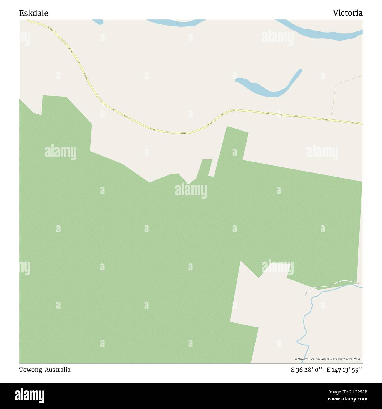 Eskdale, Towong, Australia, Victoria, S 36 28' 0'', E 147 13' 59'', map ...