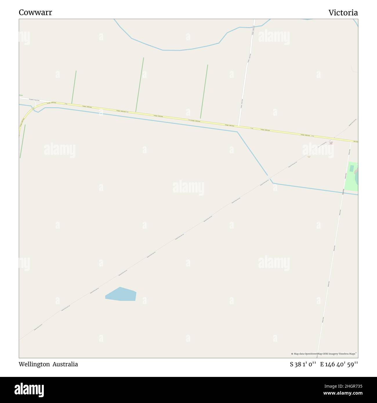 Cowwarr, Wellington, Australien, Victoria, S 38 1' 0'', E 146 40' 59 ...