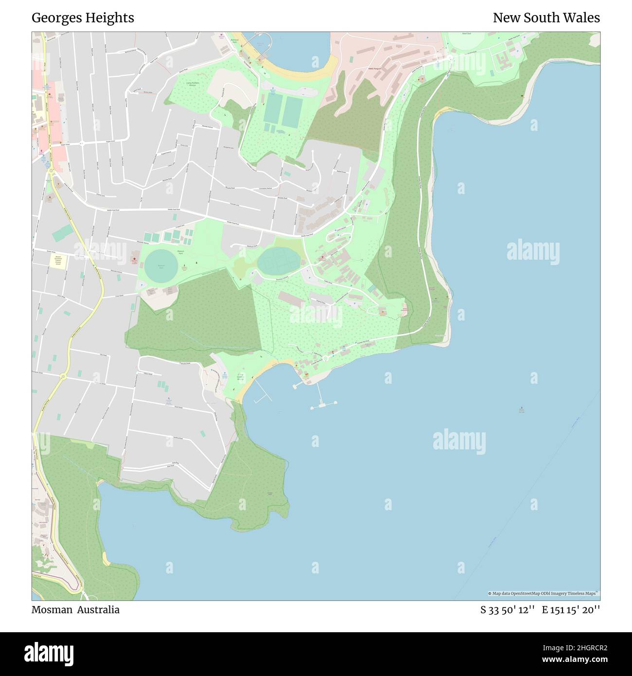 Georges Heights, Mosman, Australia, New South Wales, S 33 50' 12'', E ...