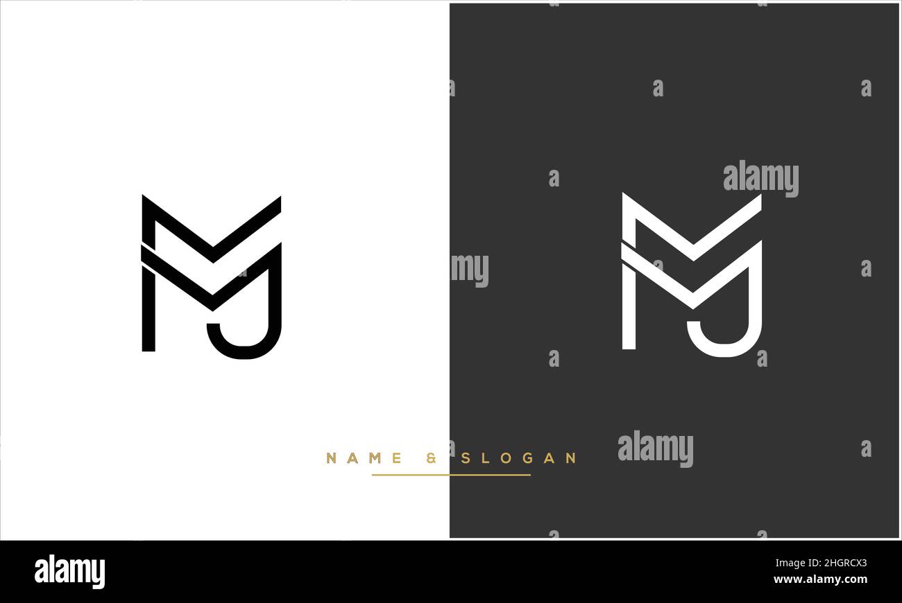 Jm initialen logo Stock-Vektorgrafiken kaufen - Alamy