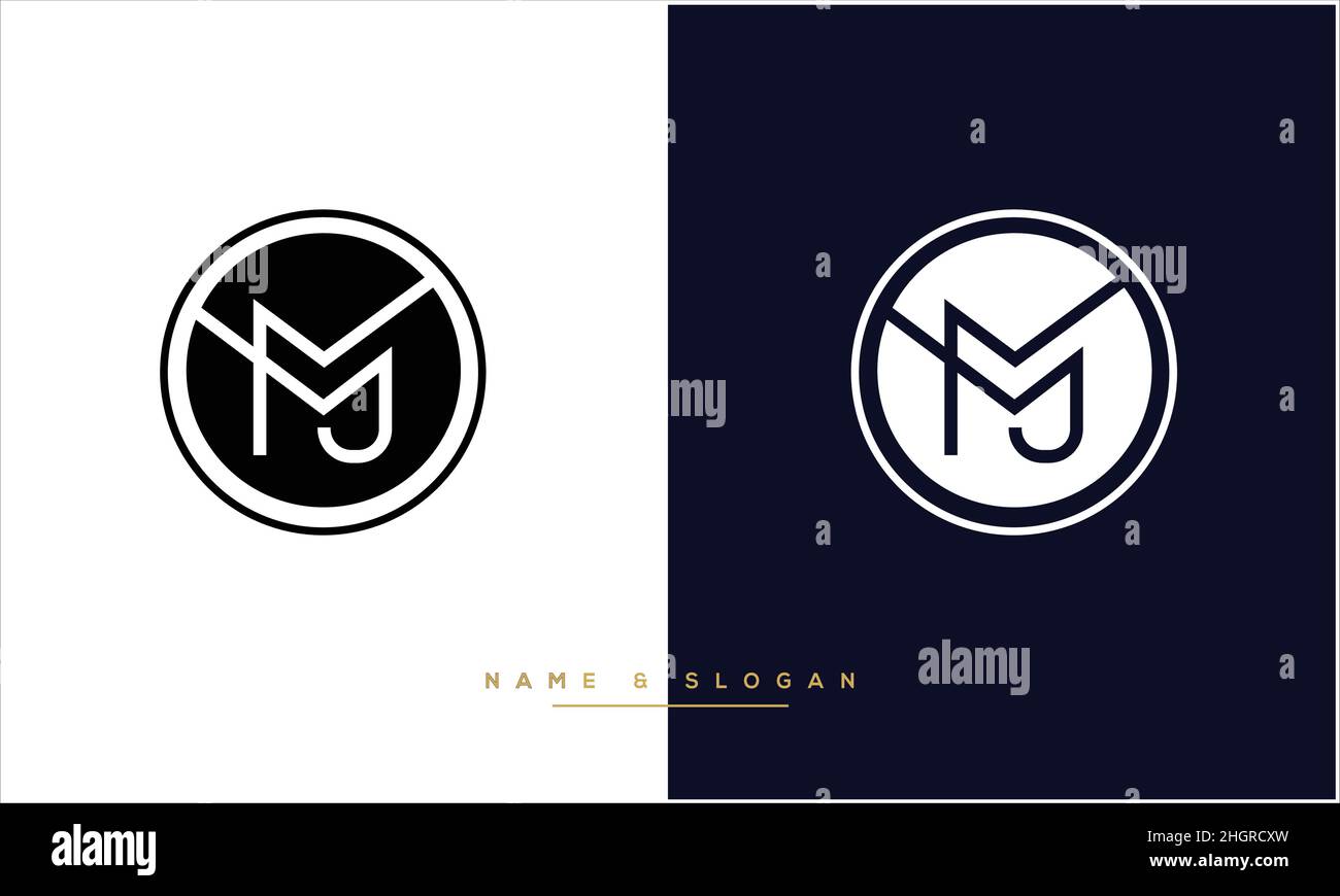 Mj logo monogramm Stock-Vektorgrafiken kaufen - Alamy