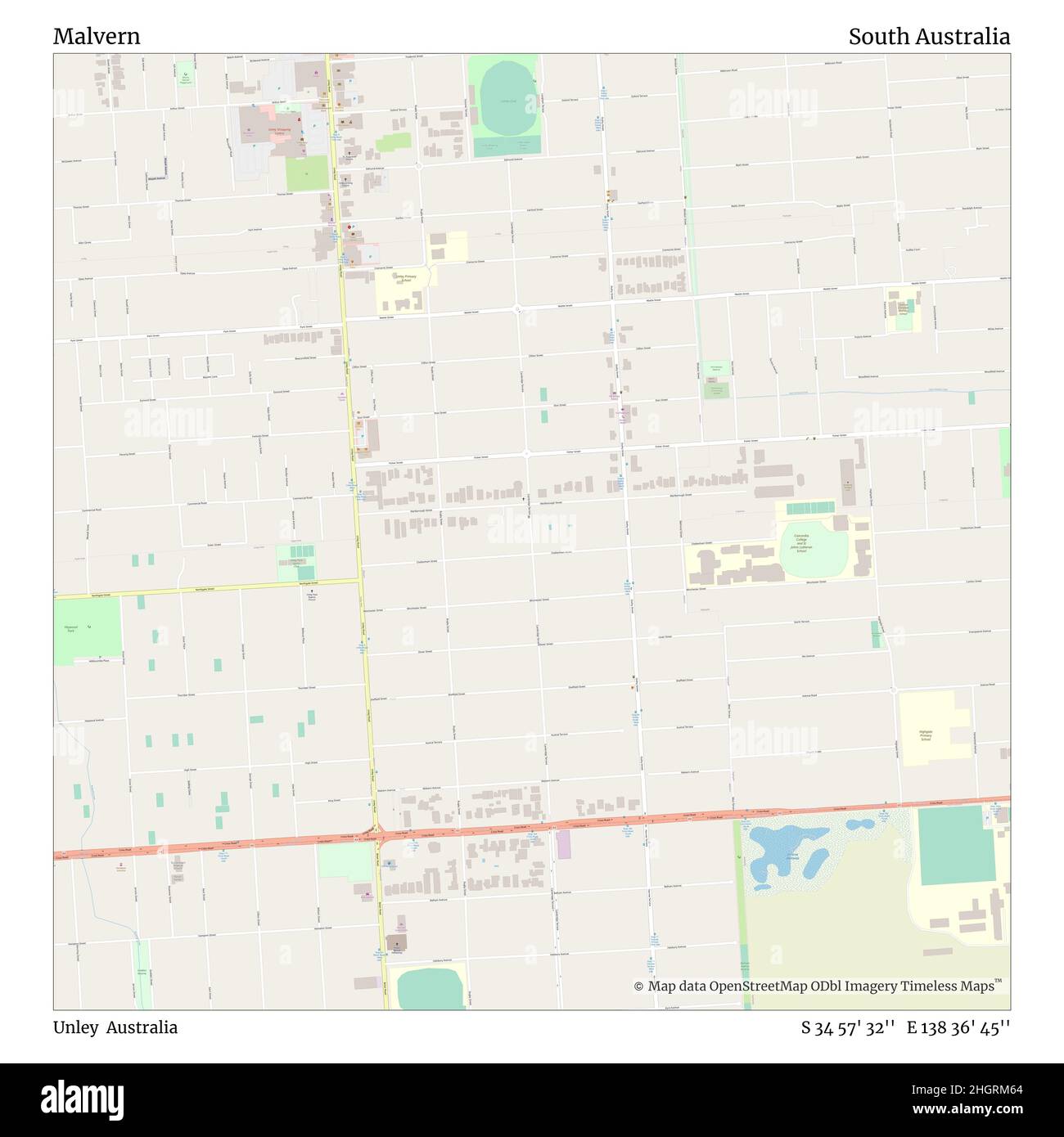 Malvern, Unley, Australien, South Australia, S 34 57' 32'', E 138 36 ...