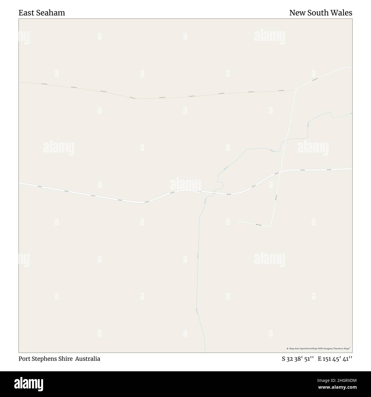 East Seaham, Port Stephens Shire, Australien, New South Wales, S 32 38 ...