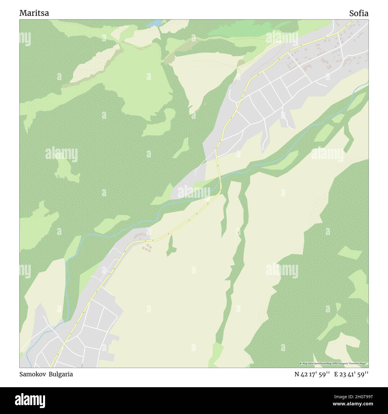 Maritsa, Samokov, Bulgarien, Sofia, N 42 17' 59'', E 23 41' 59'', map ...