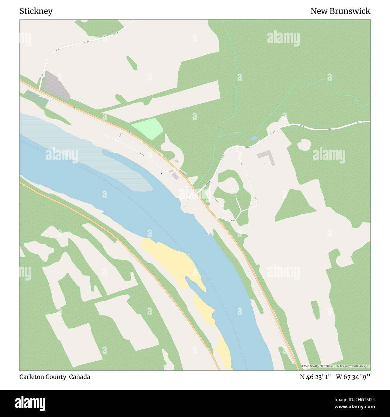 Stickney, Carleton County, Kanada, New Brunswick, N 46 23' 1'', W 67 34 ...