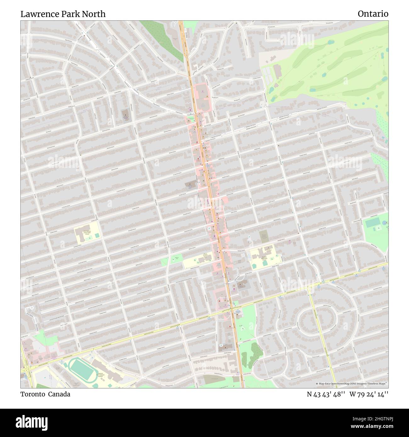Lawrence Park North, Toronto, Kanada, Ontario, N 43 43' 48'', W 79 24 ...