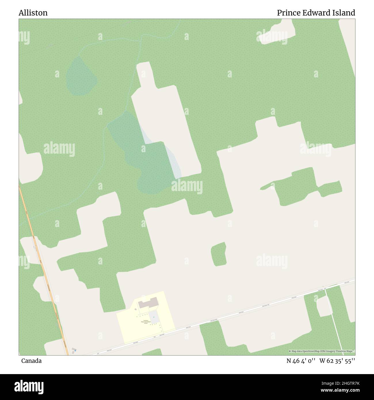 Alliston, Kanada, Prince Edward Island, N 46 4' 0'', W 62 35' 55'', map ...