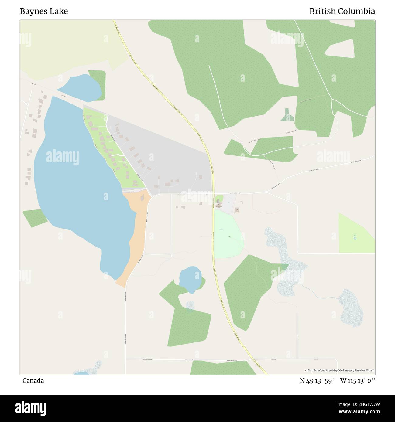 Baynes Lake, Kanada, British Columbia, N 49 13' 59'', W 115 13' 0 ...