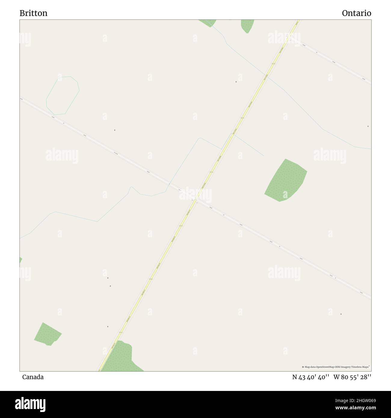 Britton, Canada, Ontario, N 43 40' 40'', W 80 55' 28'', map, Timeless ...