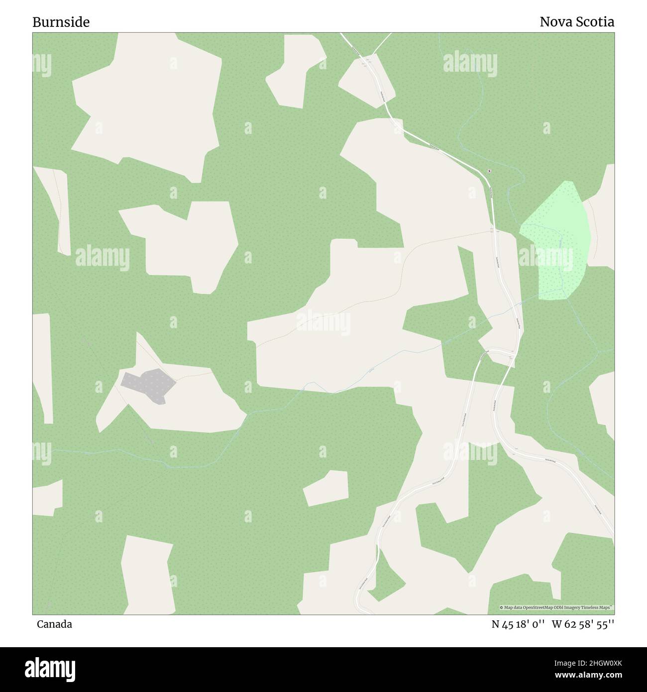 Burnside, Kanada, Nova Scotia, N 45 18' 0'', W 62 58' 55'', map ...