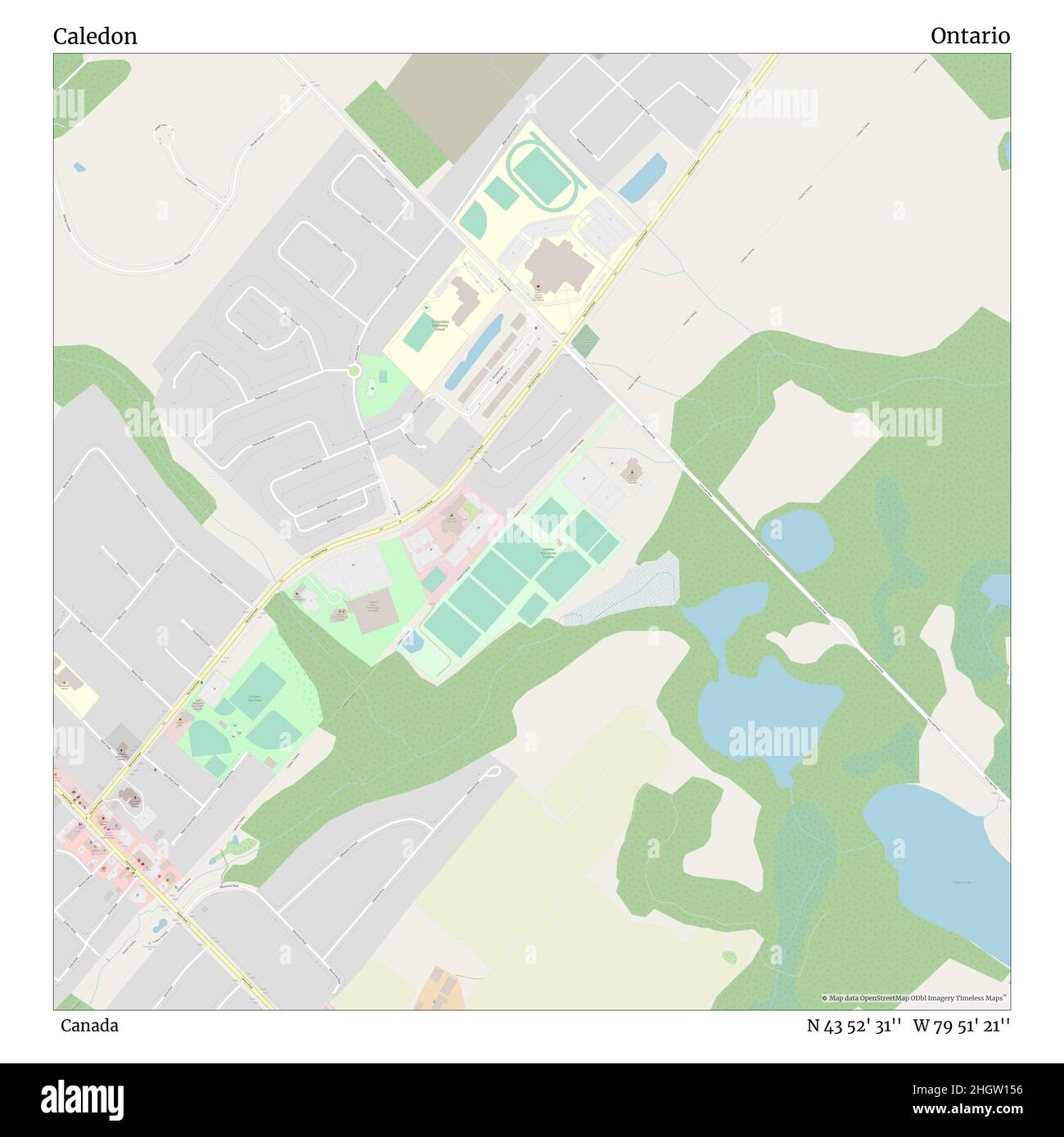 Caledon, Kanada, Ontario, N 43 52' 31'', W 79 51' 21'', map, Timeless ...