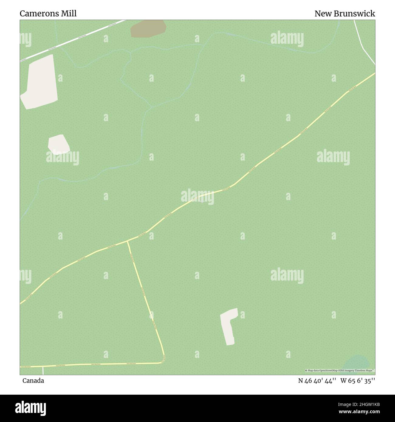 Camerons Mill, Canada, New Brunswick, N 46 40' 44'', W 65 6' 35'', map ...