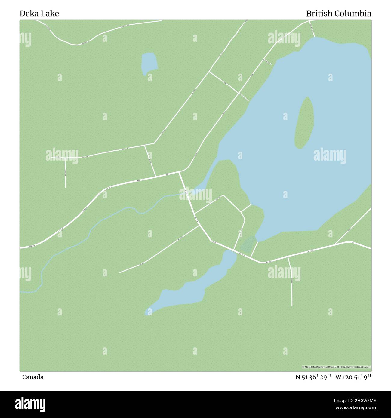Deka Lake, Kanada, British Columbia, N 51 36' 29'', W 120 51' 9'', map ...