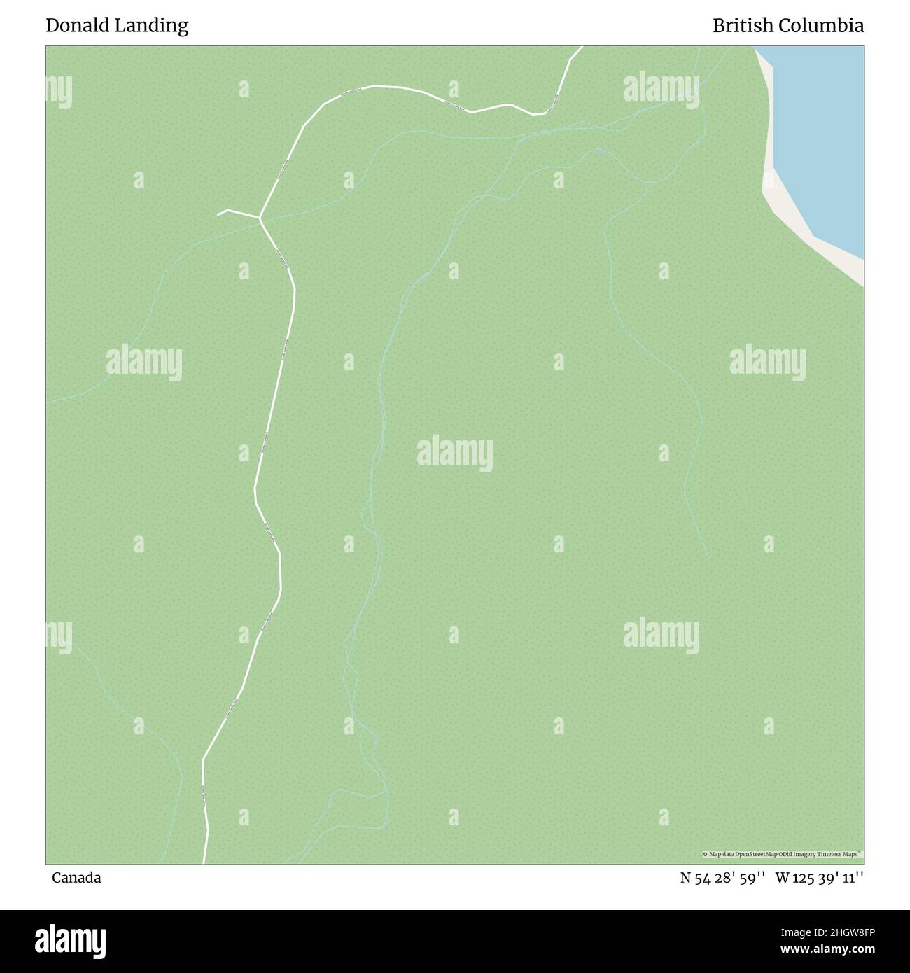 Donald Landing, Kanada, British Columbia, N 54 28' 59'', W 125 39' 11 ...