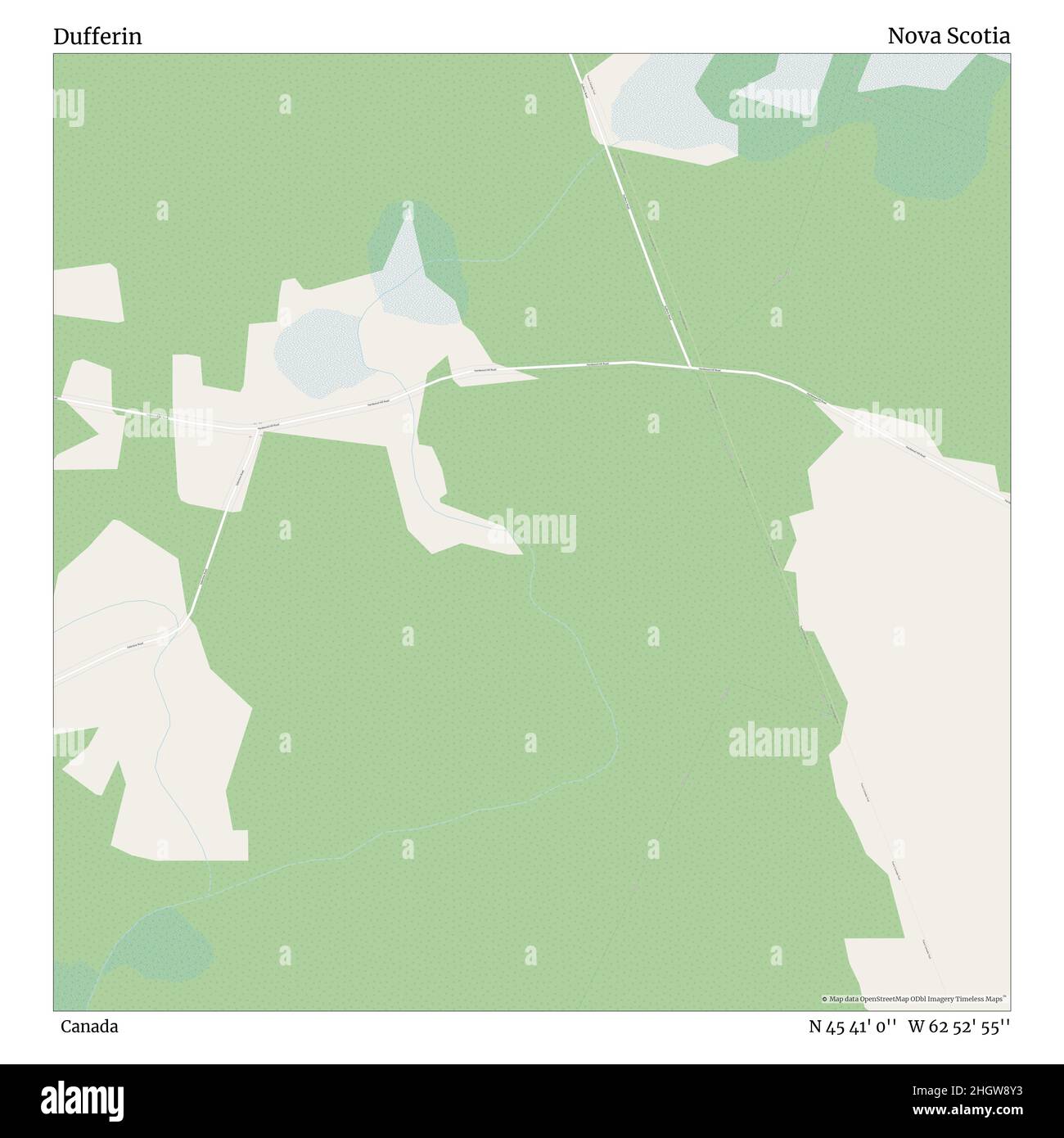 Dufferin, Kanada, Nova Scotia, N 45 41' 0'', W 62 52' 55'', map ...