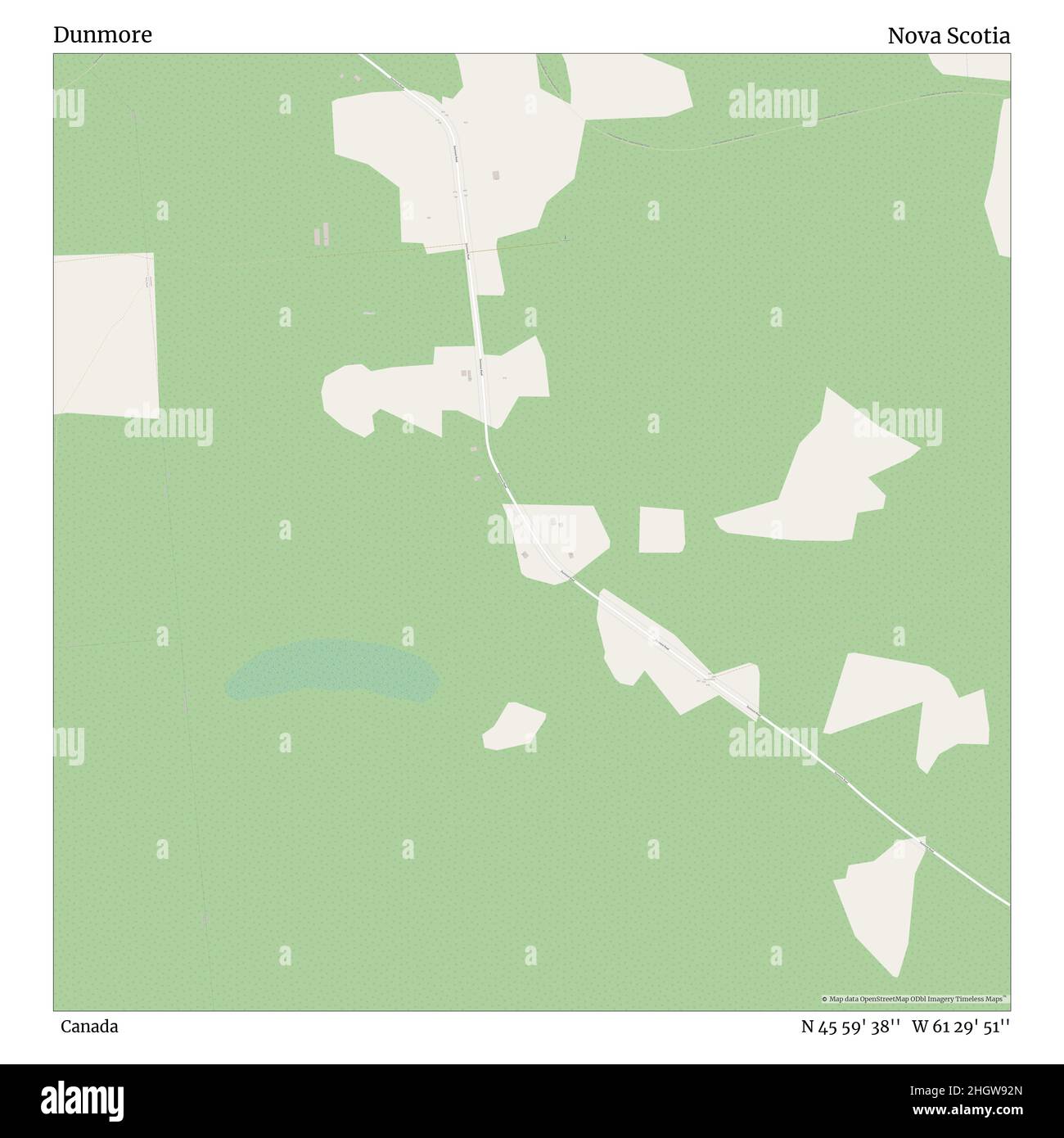 Dunmore, Kanada, Nova Scotia, N 45 59' 38'', W 61 29' 51'', Karte ...