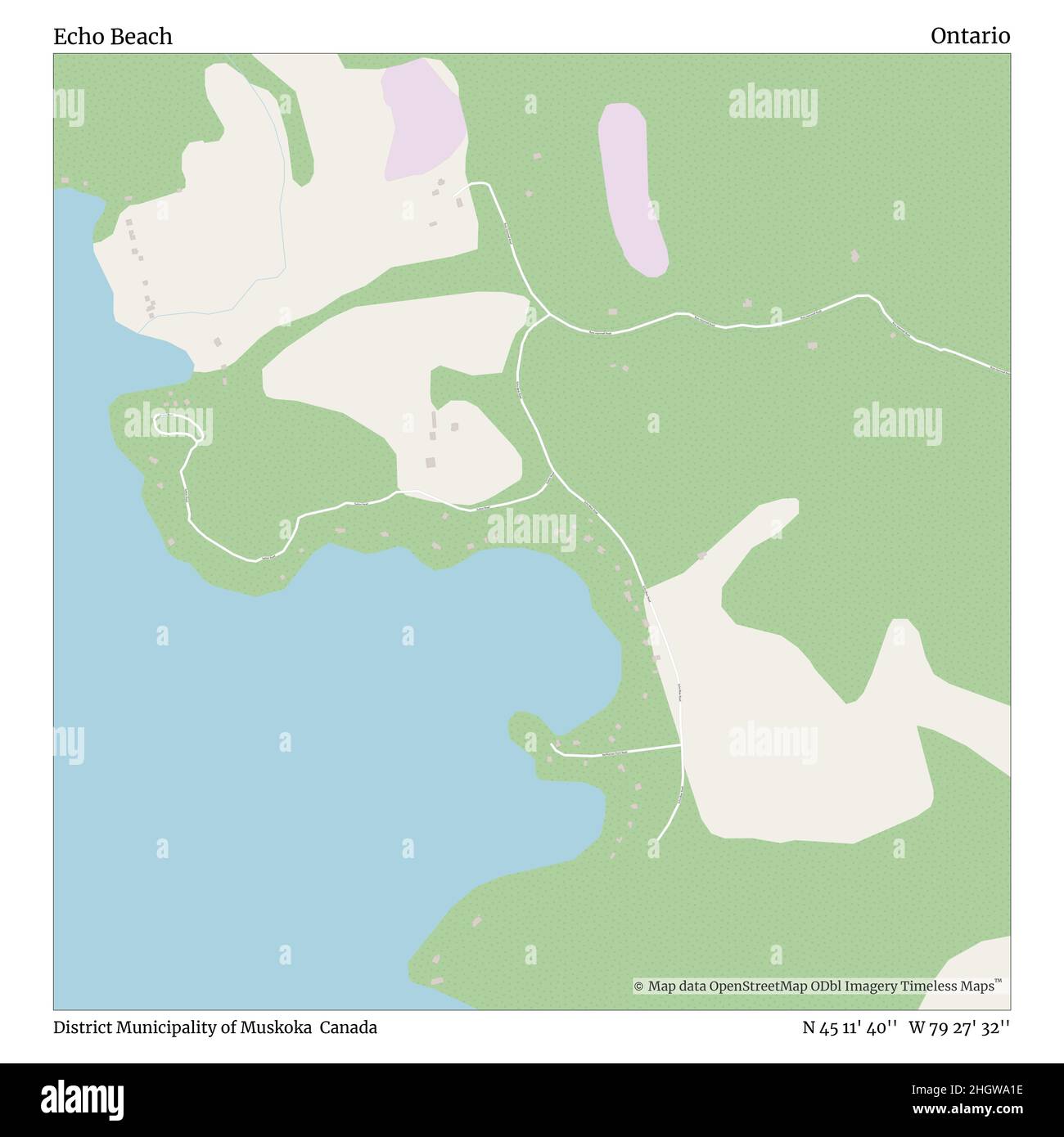 Echo Beach, District Municipality of Muskoka, Canada, Ontario, N 45 11 ...