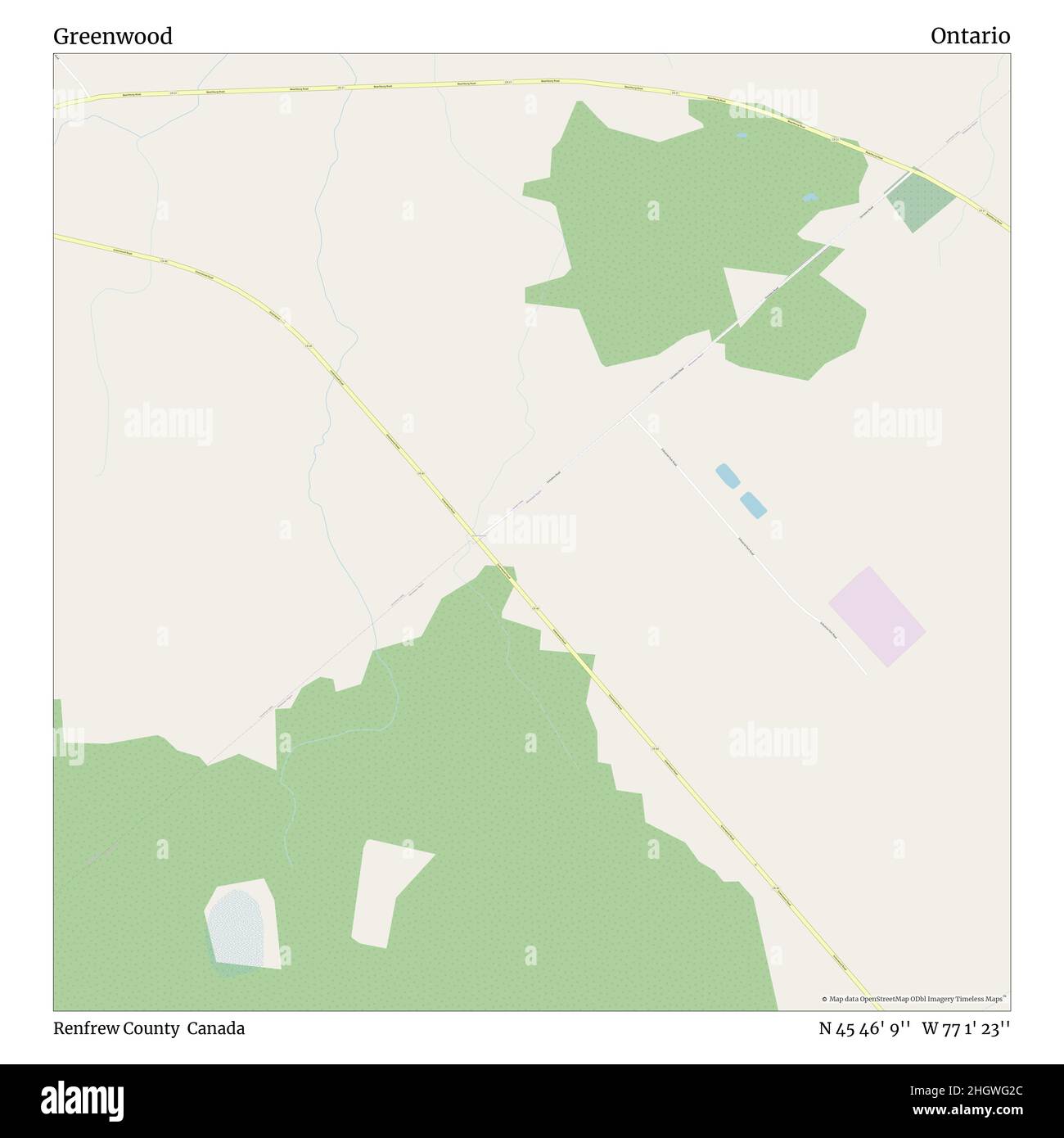 Greenwood, Renfrew County, Canada, Ontario, N 45 46' 9'', W 77 1' 23 ...