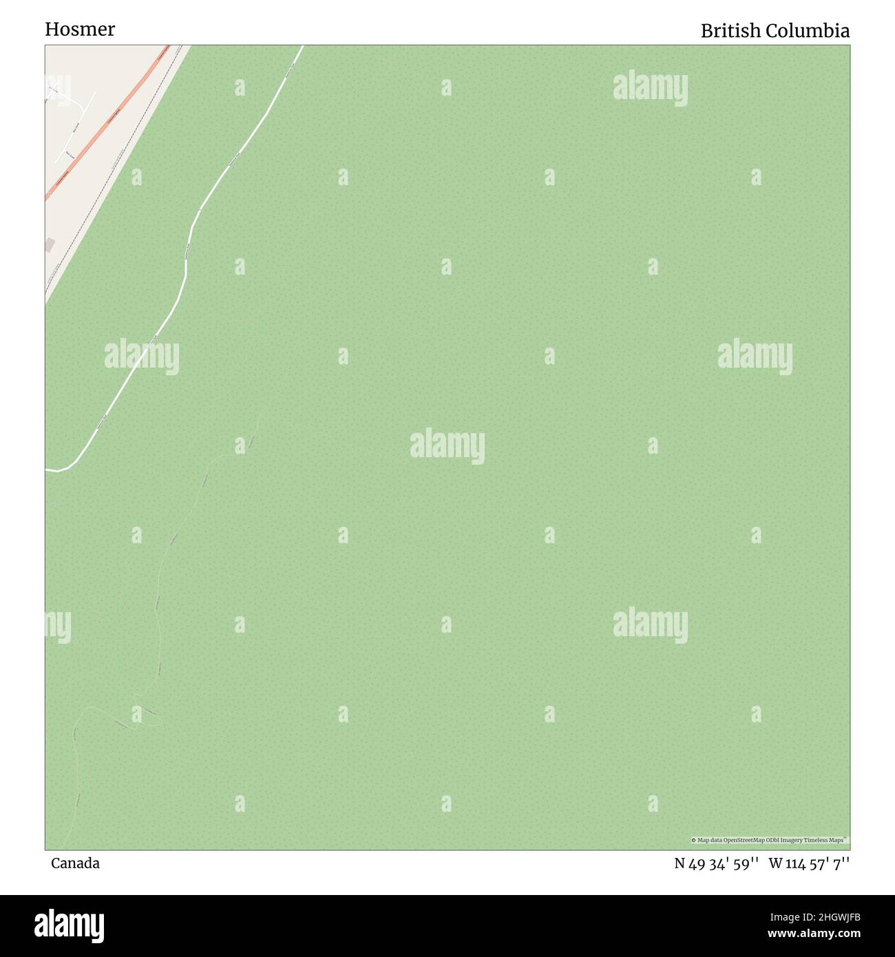 Hosmer, Kanada, British Columbia, N 49 34' 59'', W 114 57' 7'', map ...