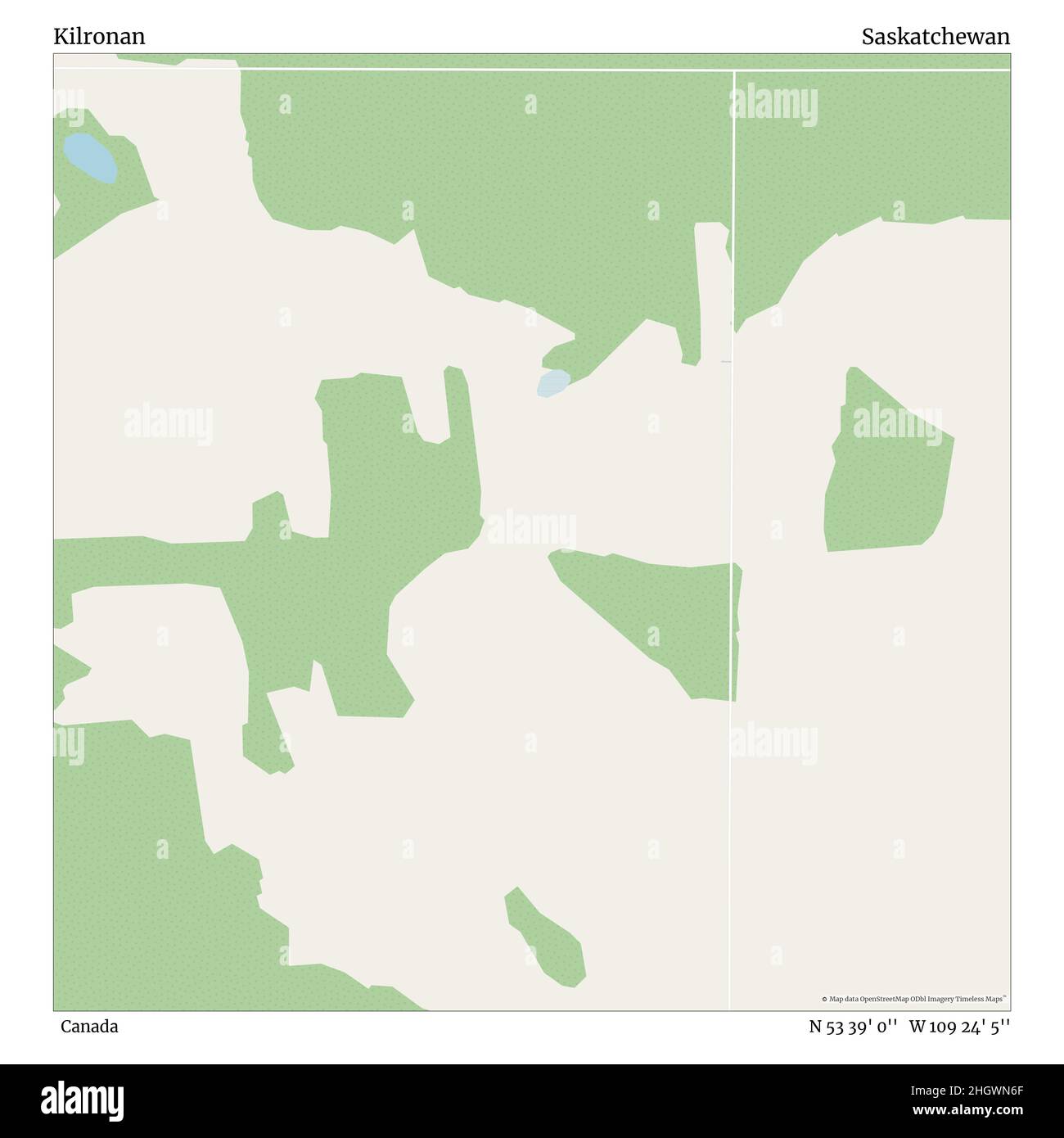 Kilronan, Kanada, Saskatchewan, N 53 39' 0'', W 109 24' 5'', map ...