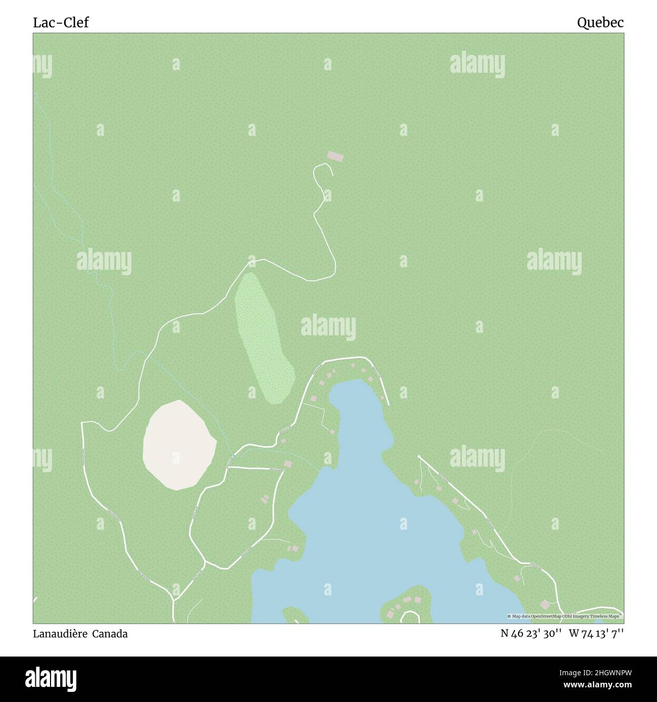 Lac-Clef, Lanaudière, Kanada, Quebec, N 46 23' 30'', W 74 13' 7'', map ...