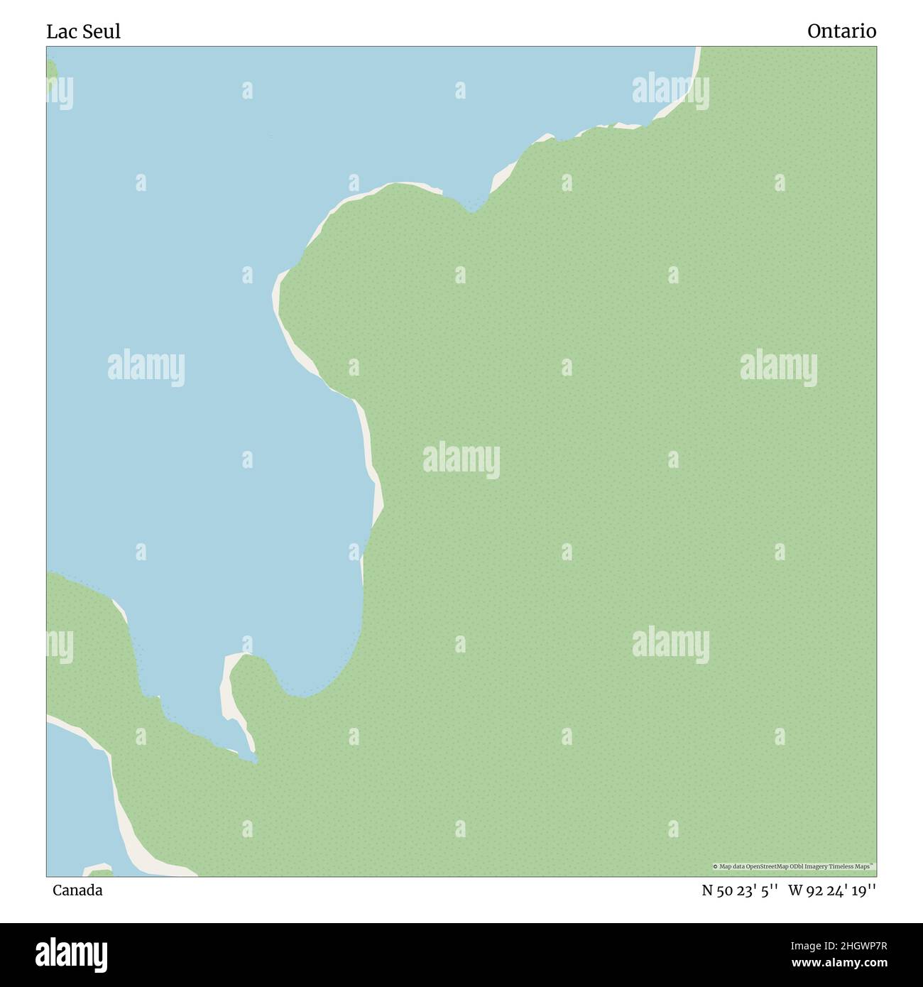 Lac Seul, Kanada, Ontario, N 50 23' 5'', W 92 24' 19'', Karte, Timeless ...