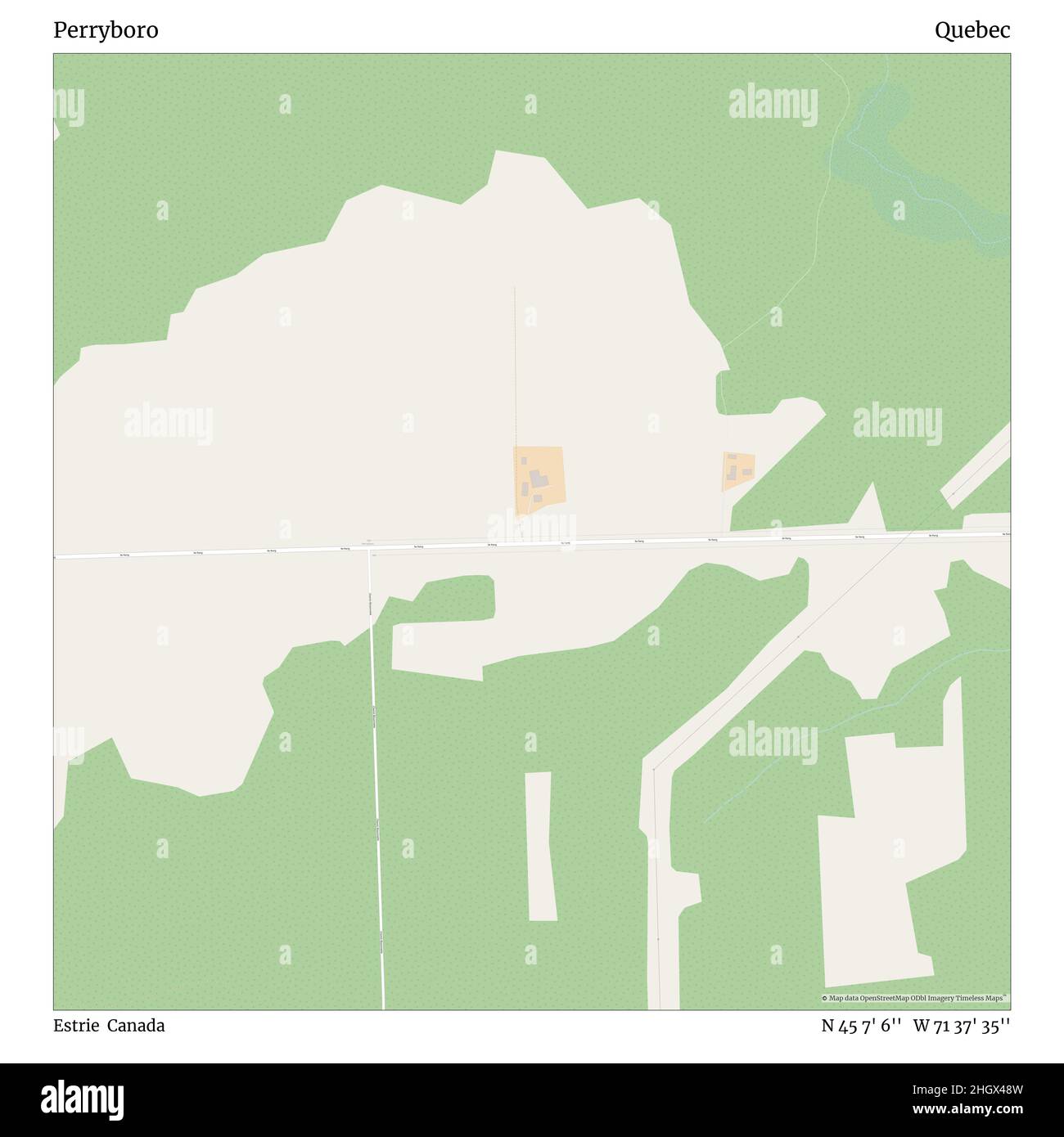 Perryboro, Estrie, Kanada, Quebec, N 45 7' 6'', W 71 37' 35'', map ...